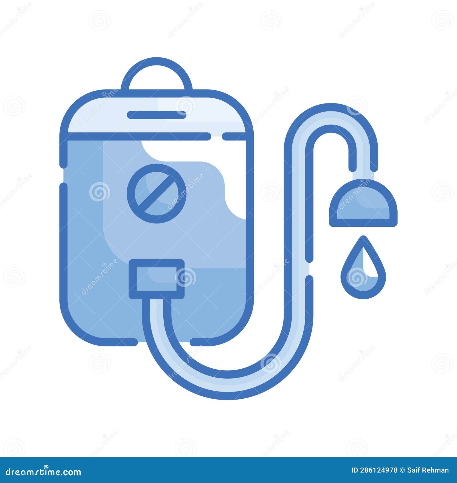 Hydration Bladder Vector Blue Series Icon Style Illustration. EPS 10 ...