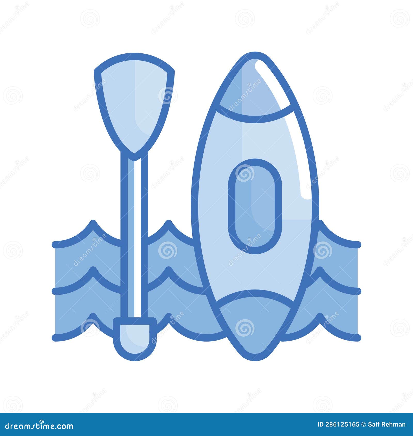 Canoe Vector Blue Series Icon Style Illustration. EPS 10 File Stock ...