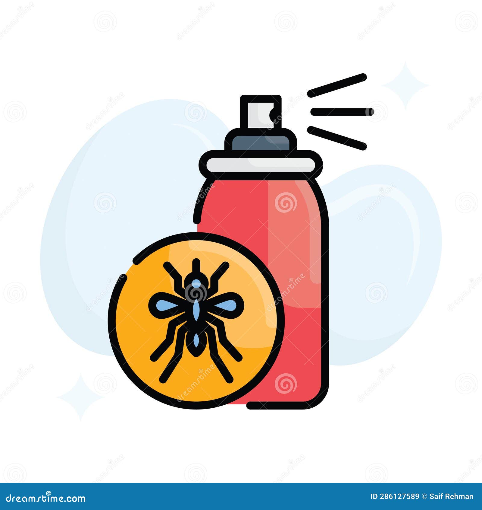 Insect Repellent Vector Filled Outline with Background Icon Style Illustration. EPS 10 File ...