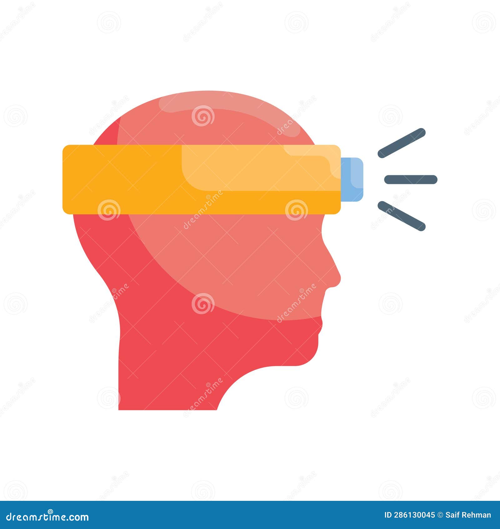 Head Lamp Vector Flat Icon Style Illustration. EPS 10 File Stock ...