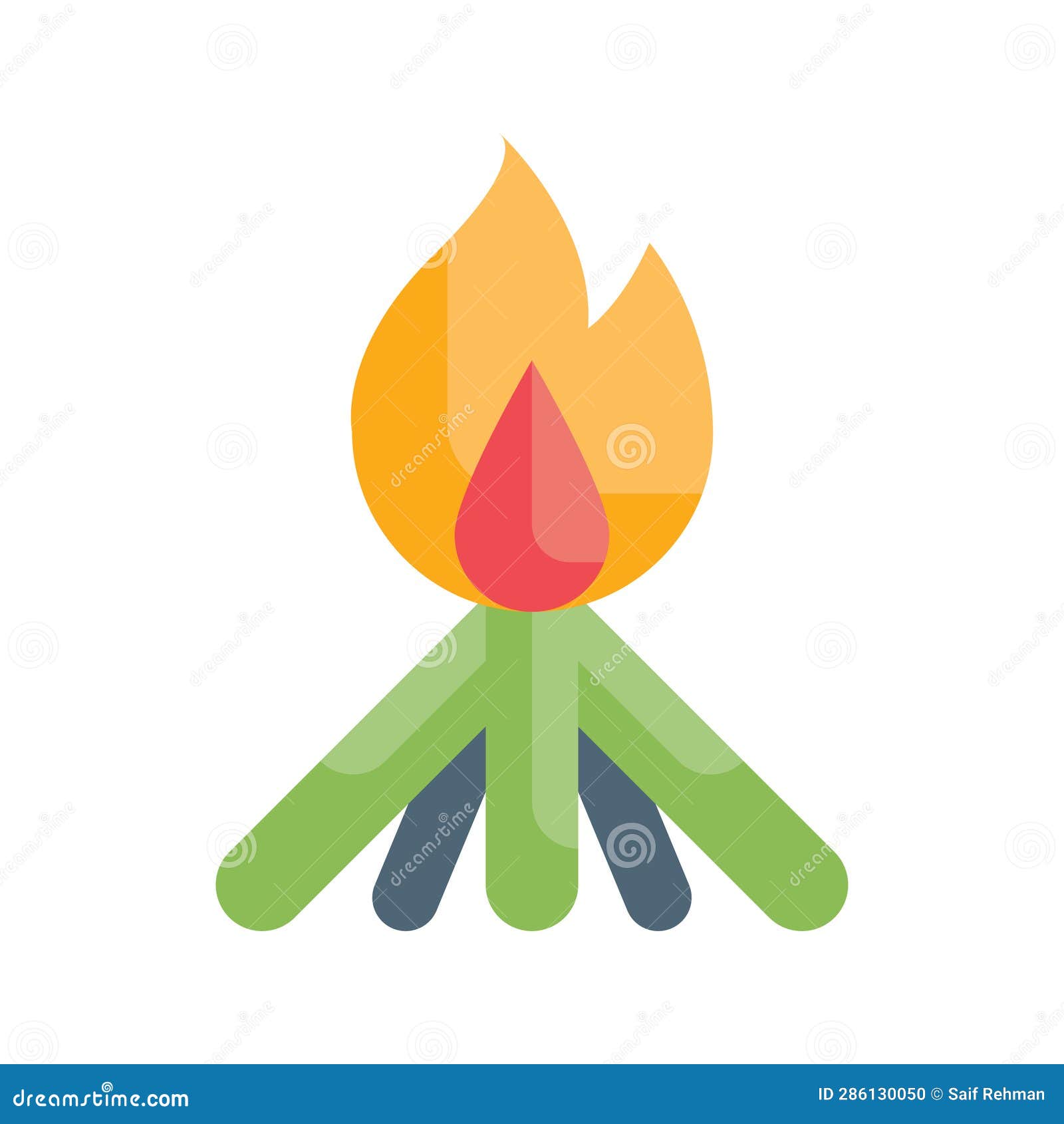 Fire Wood Vector Flat Icon Style Illustration. EPS 10 File Stock Vector ...