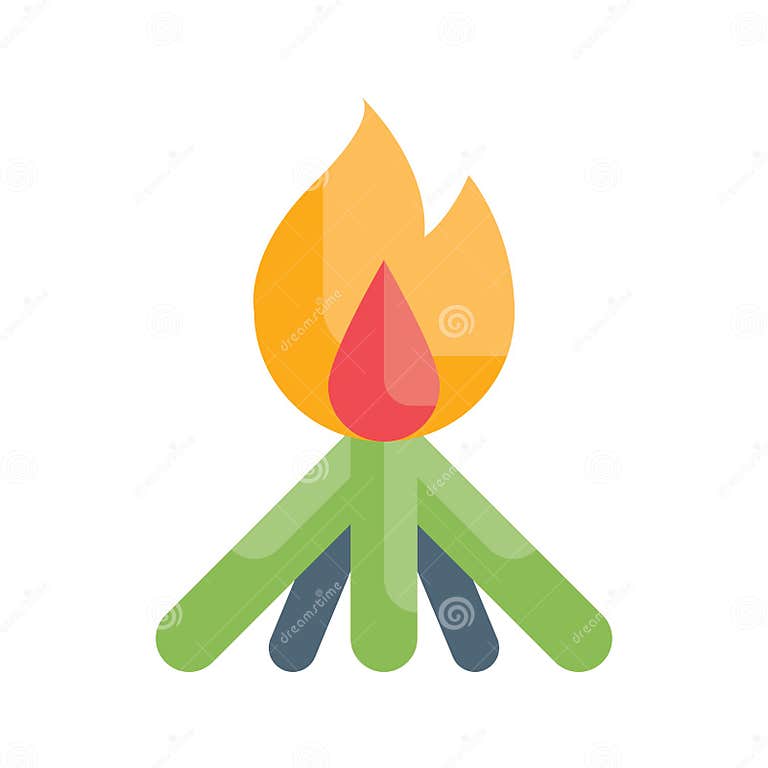 Fire Wood Vector Flat Icon Style Illustration. EPS 10 File Stock Vector ...