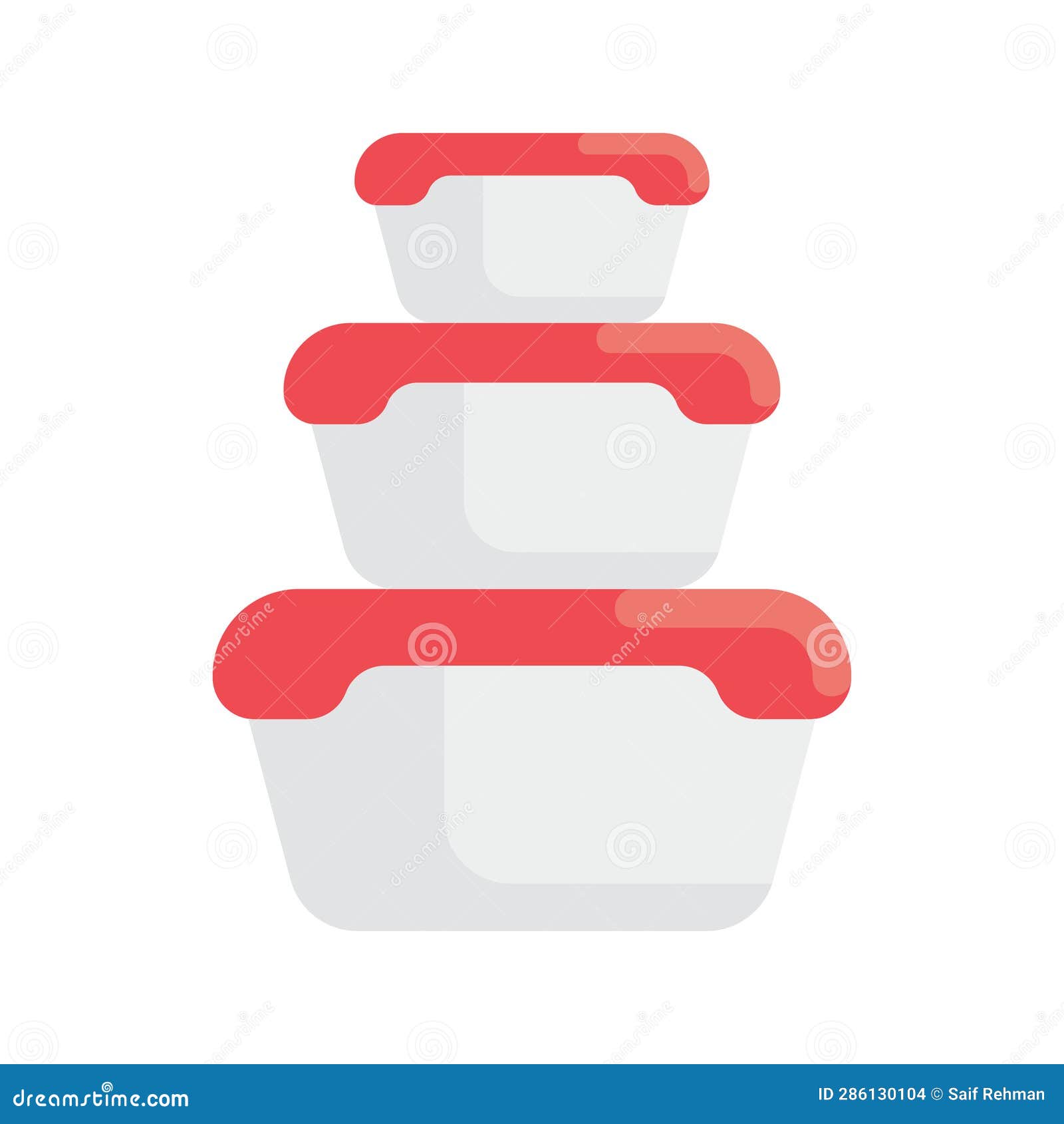Food Container Vector Flat Icon Style Illustration. EPS 10 File Stock ...