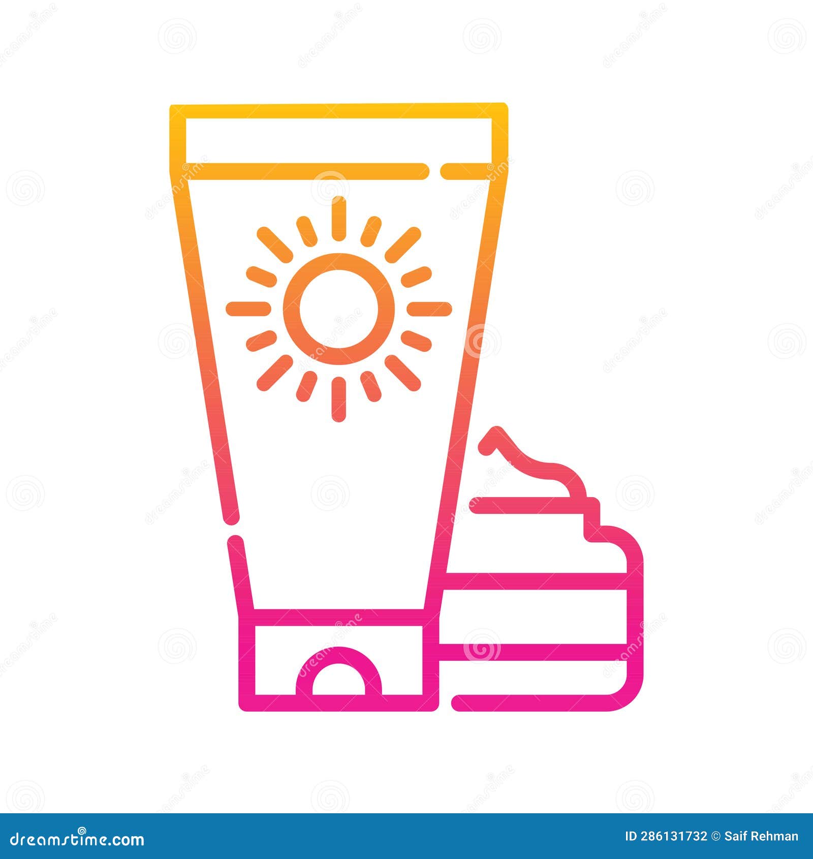 Sunscreen Vector Gradient Icon Style Illustration. EPS 10 File Stock Vector - Illustration of ...