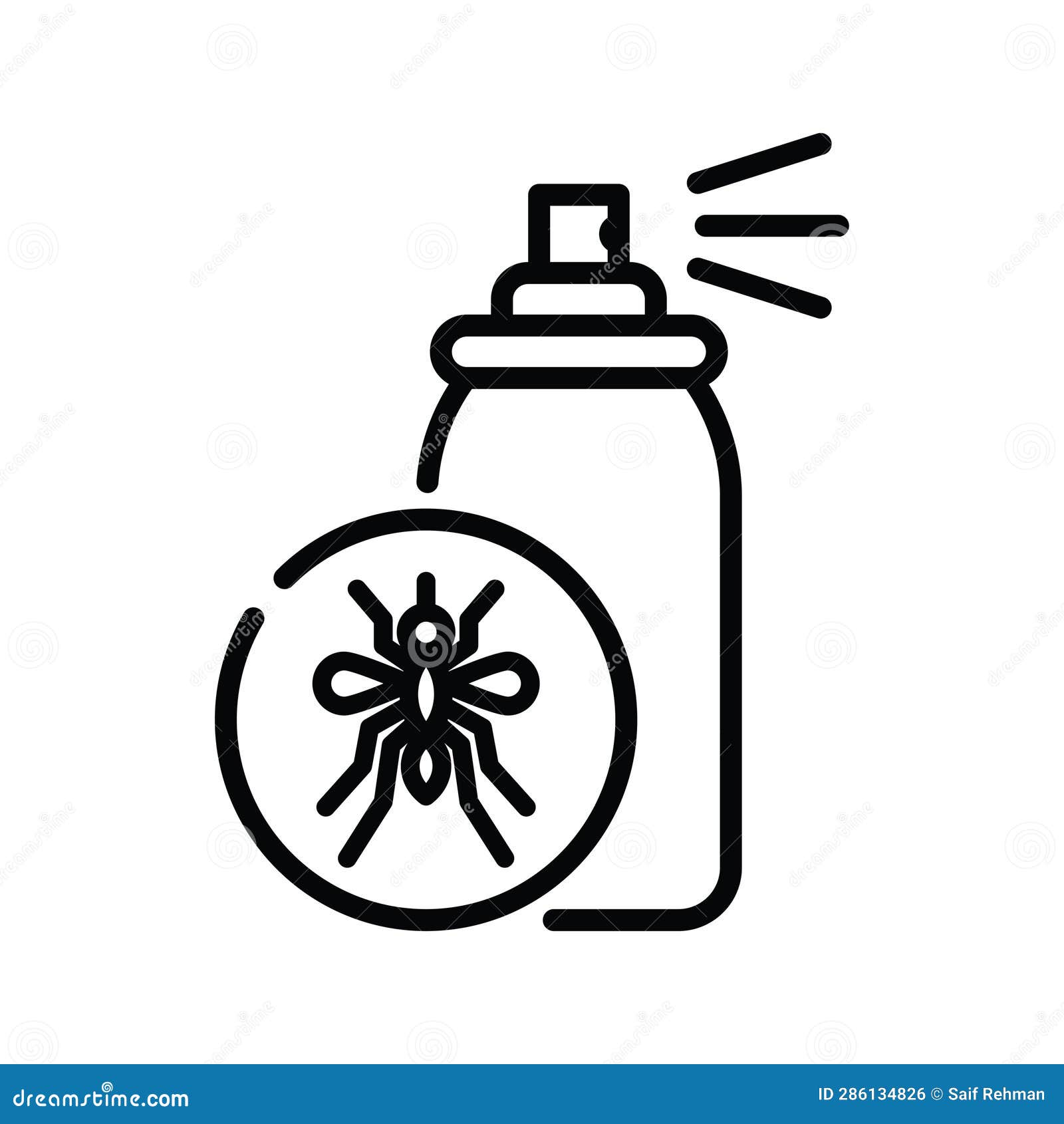 Insect Repellent Vector Outline Icon Style Illustration. EPS 10 File ...