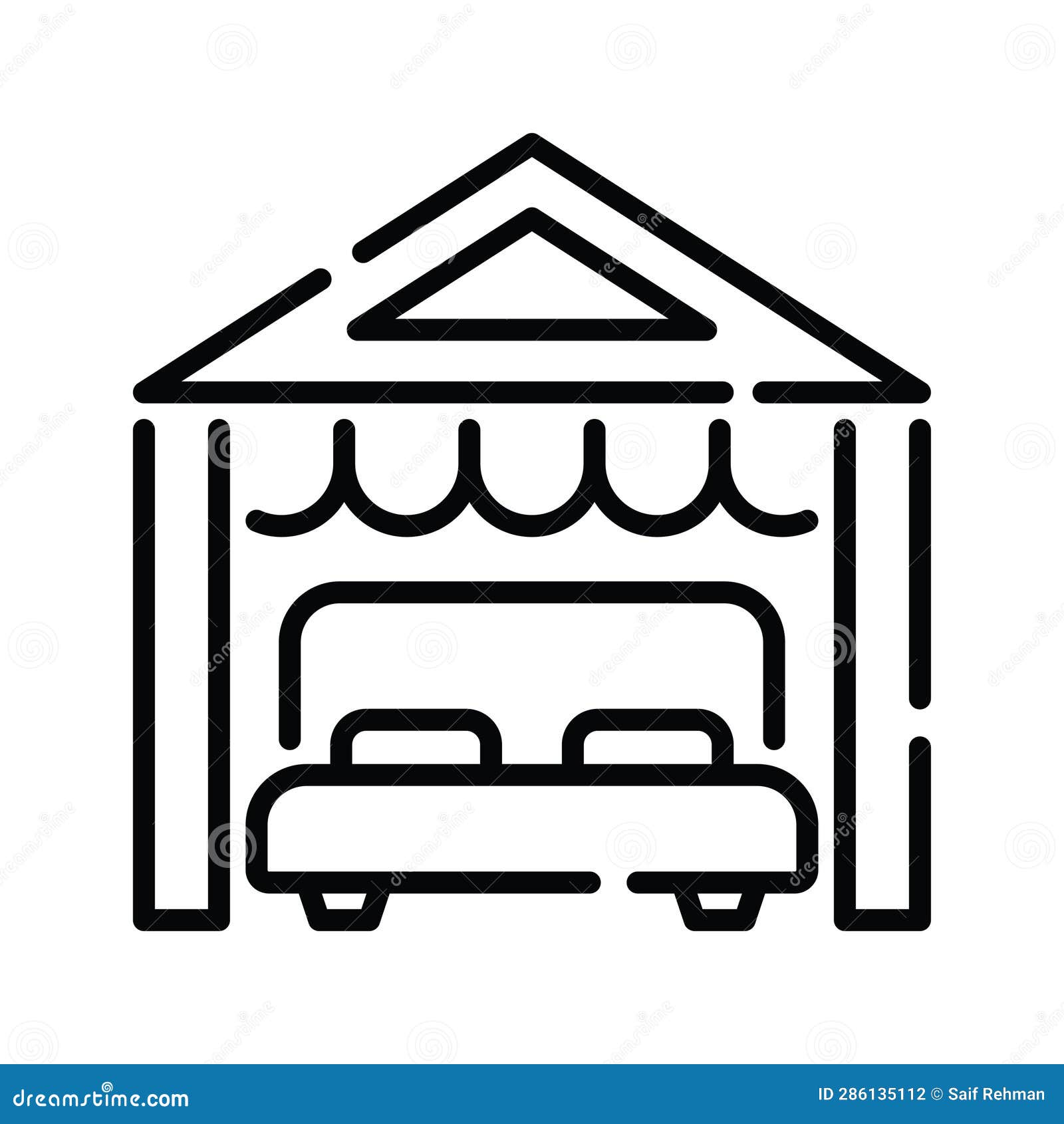 Canopy Vector Outline Icon Style Illustration. EPS 10 File Stock Vector ...
