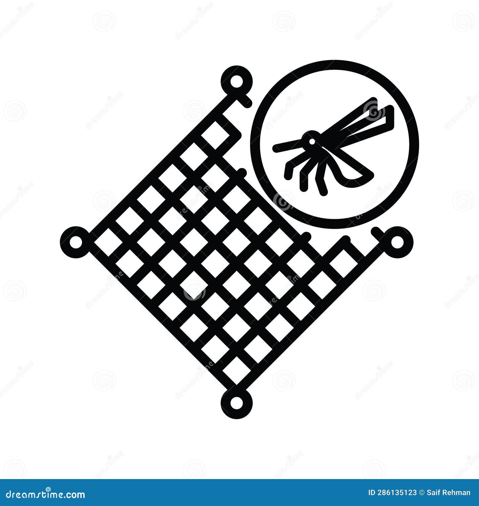 Mosquito Net Vector Outline Icon Style Illustration. EPS 10 File Stock ...