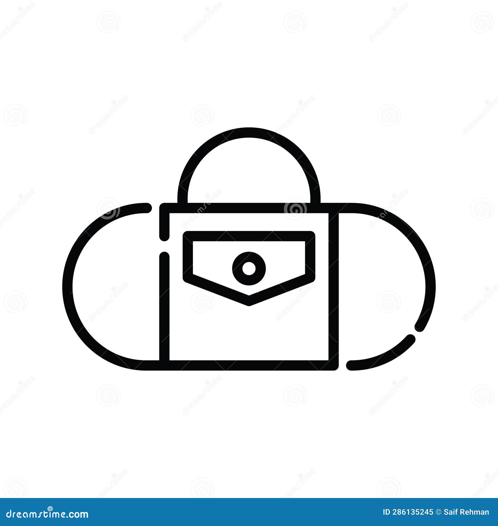 Dry Bag Vector Outline Icon Style Illustration. EPS 10 File Stock ...