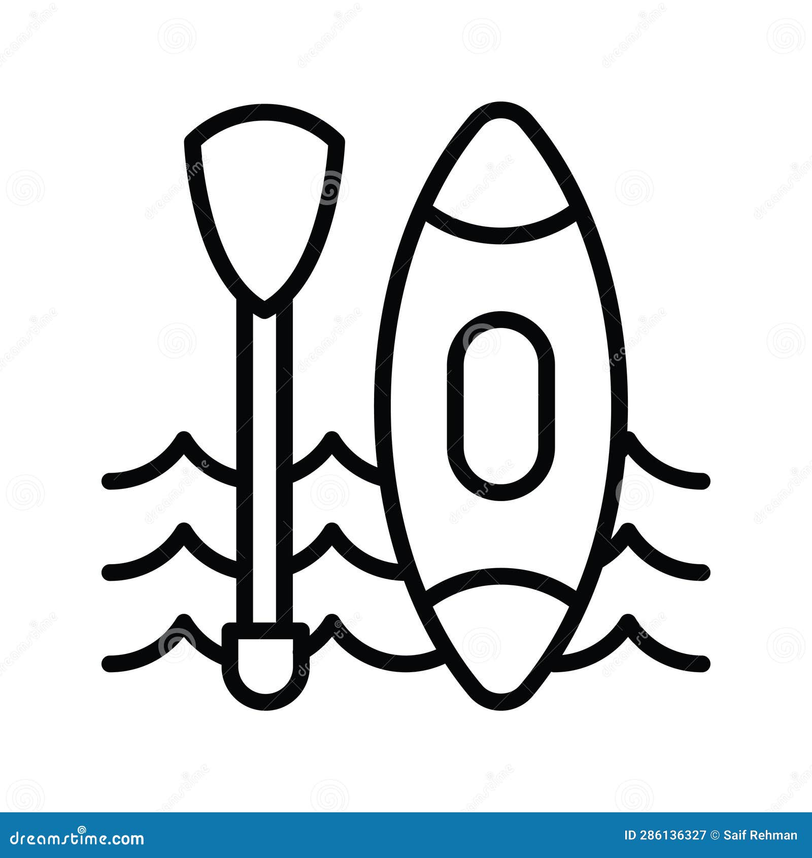 Canoe Vector Outline Icon Style Illustration. EPS 10 File Stock Vector ...