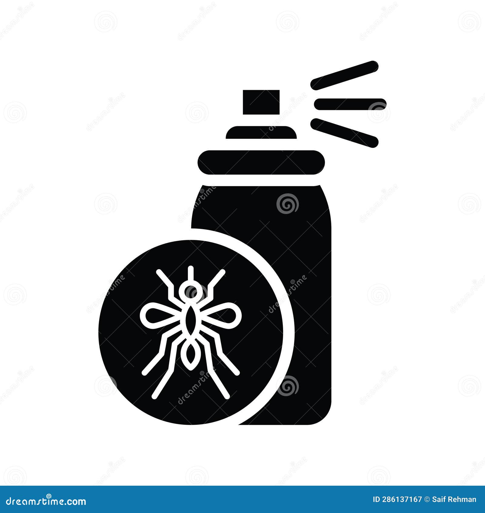Insect Repellent Vector Solid Icon Style Illustration. EPS 10 File ...