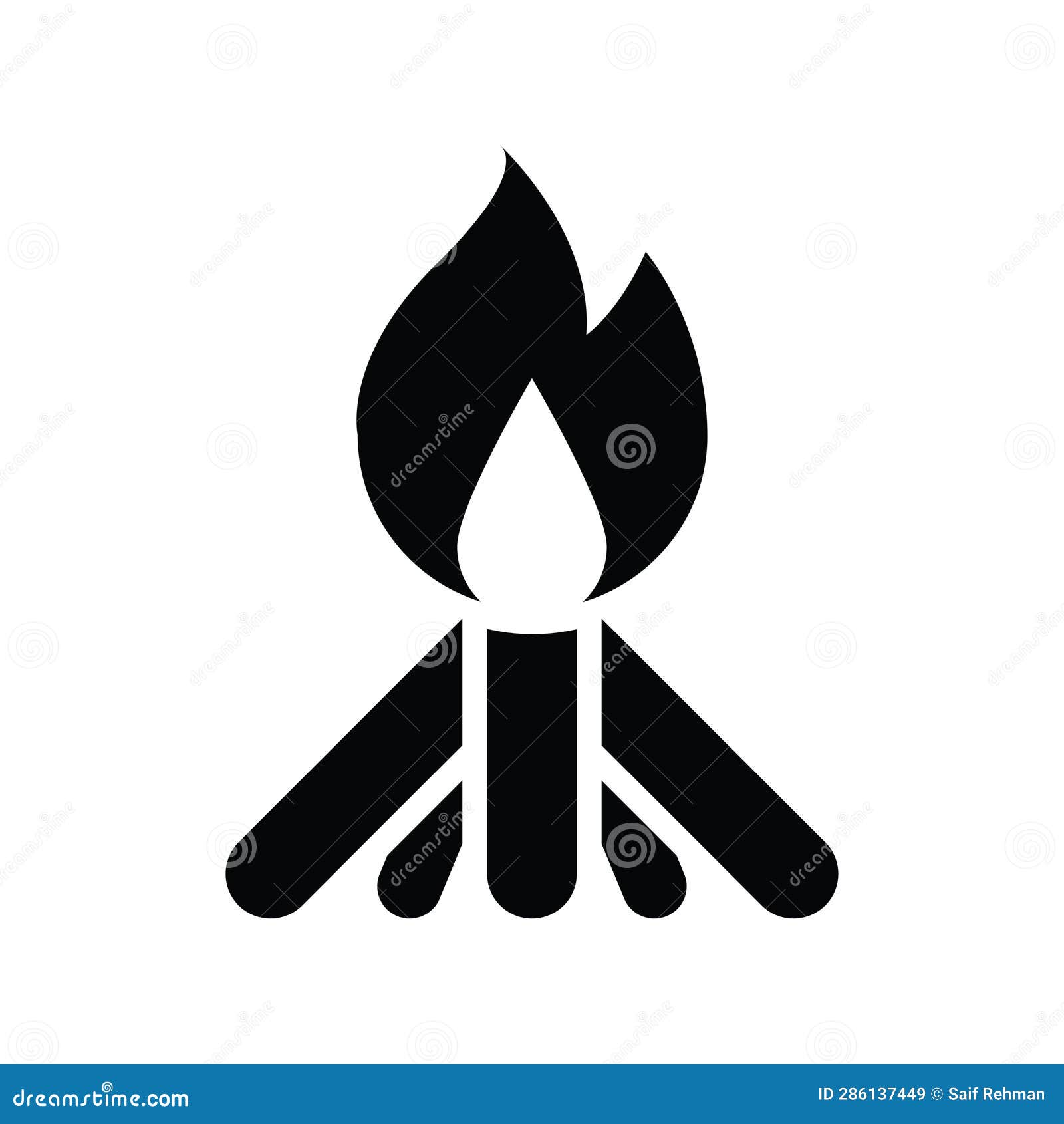 Fire Wood Vector Solid Icon Style Illustration. EPS 10 File Stock ...