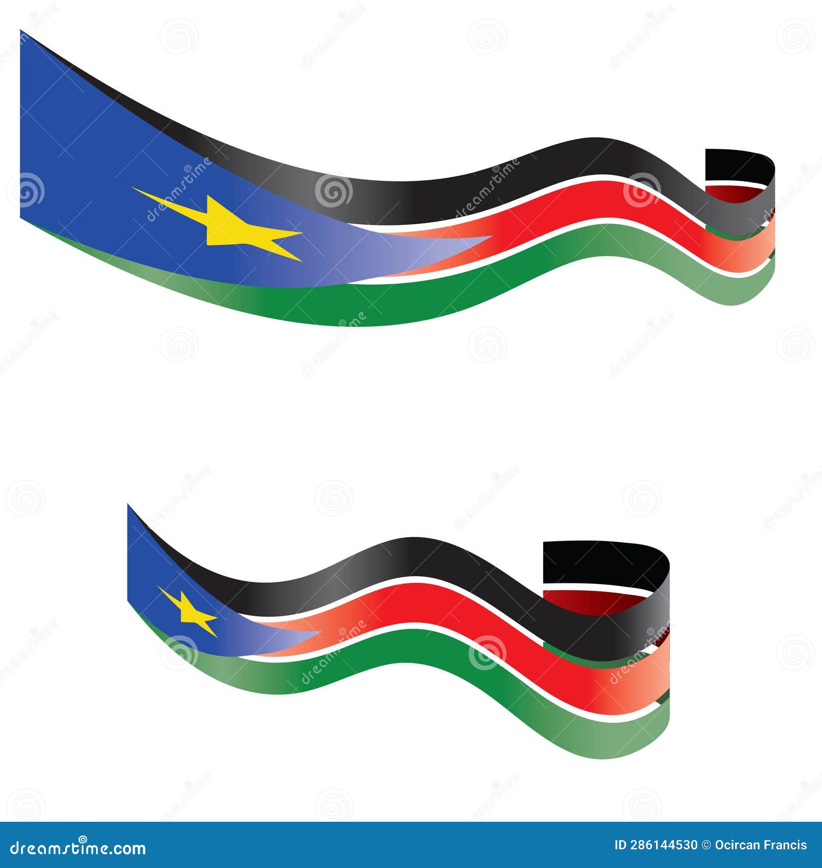 S Sudan National Flag Design Stock Vector - Illustration of dynamic ...
