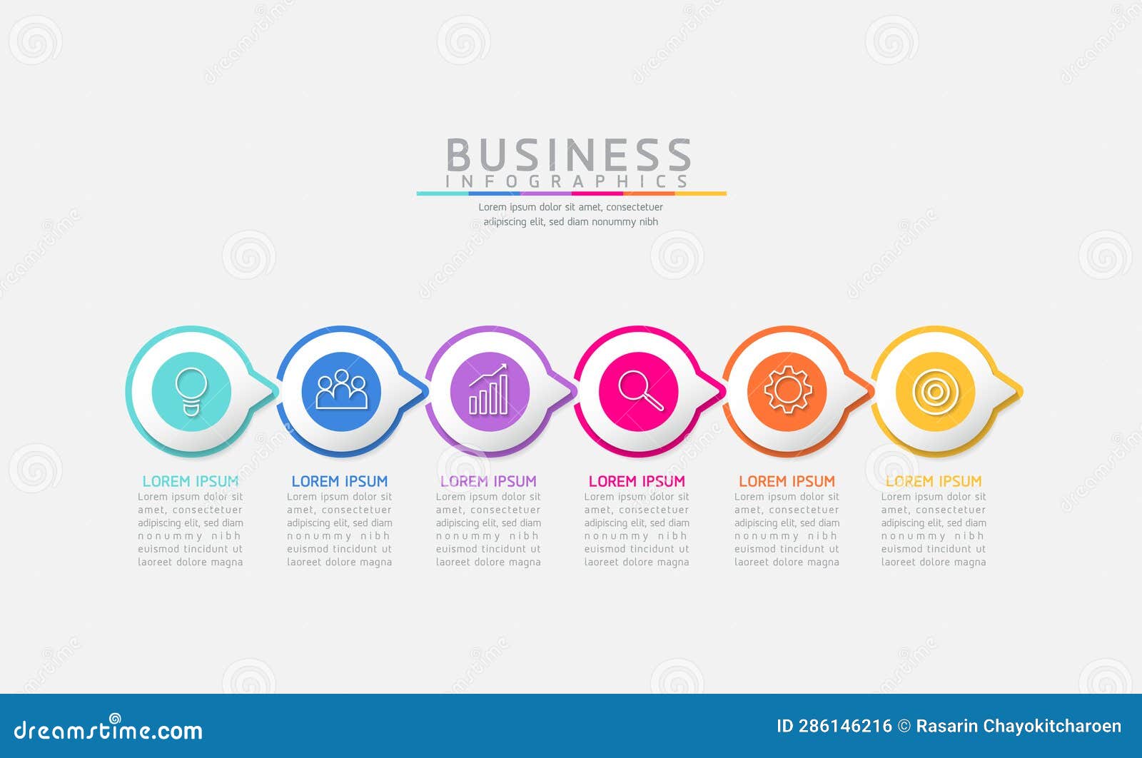 Vector Business Presentation Connecting Steps Infographic Template ...