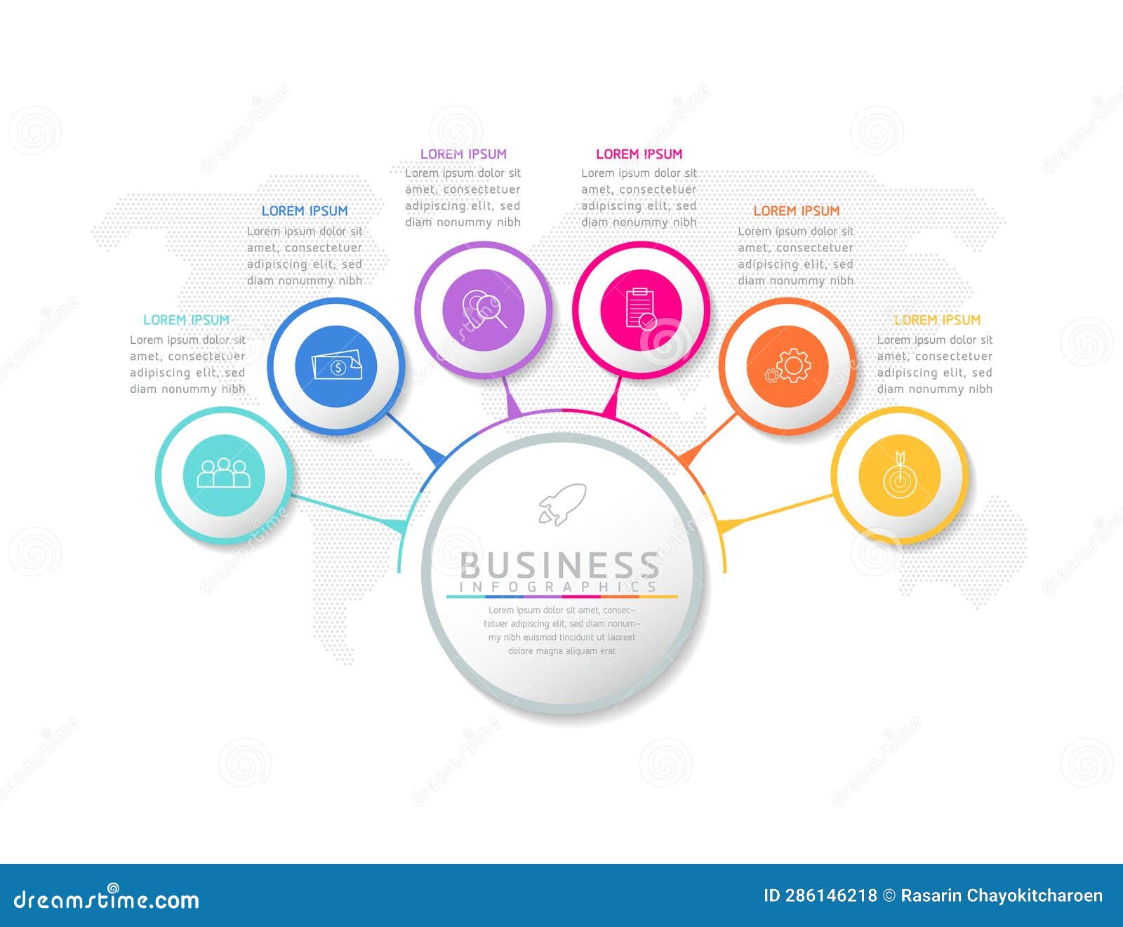Vector Business Presentation Connecting Steps Infographic Template ...