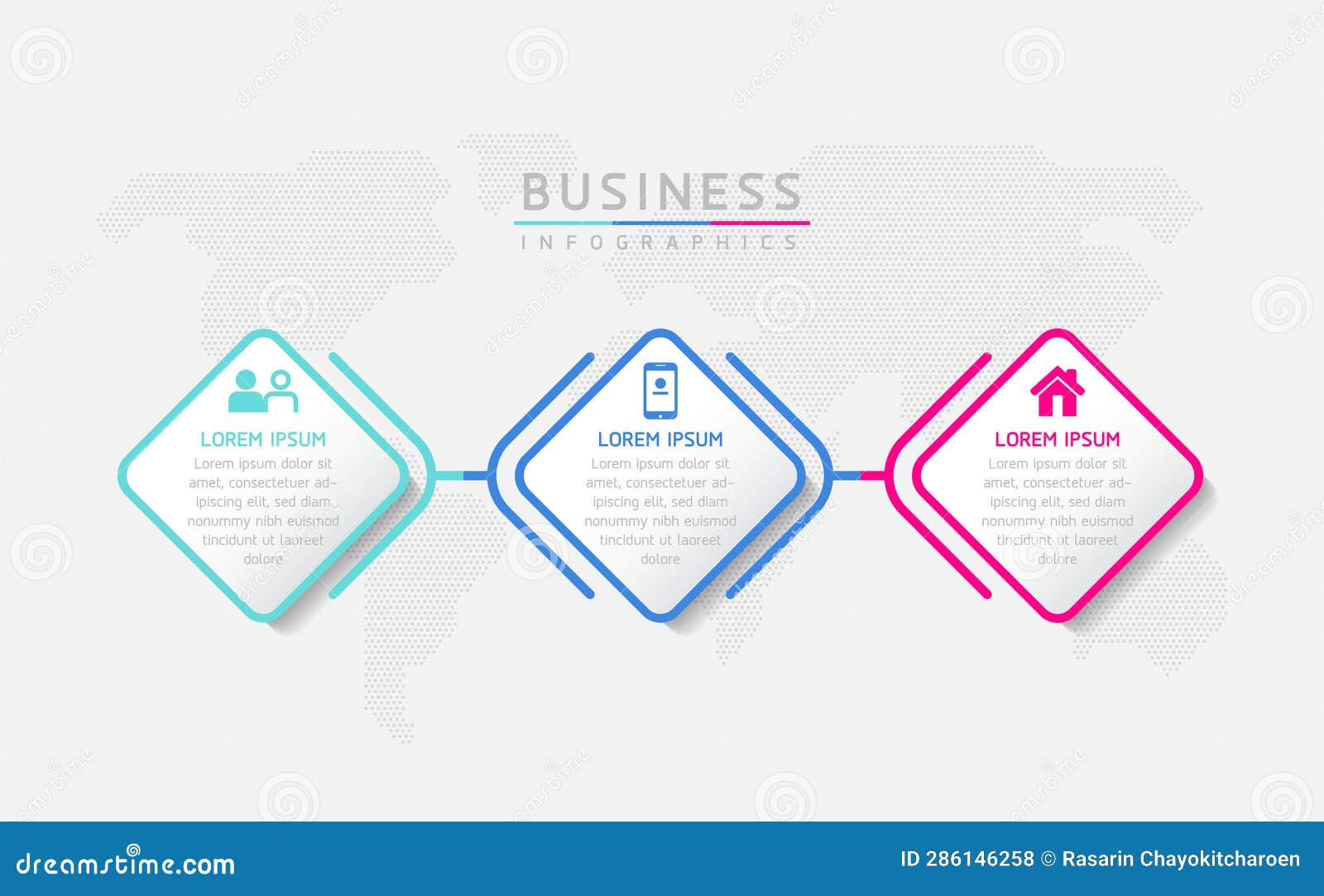 Vector Business Presentation Connecting Steps Infographic Template ...