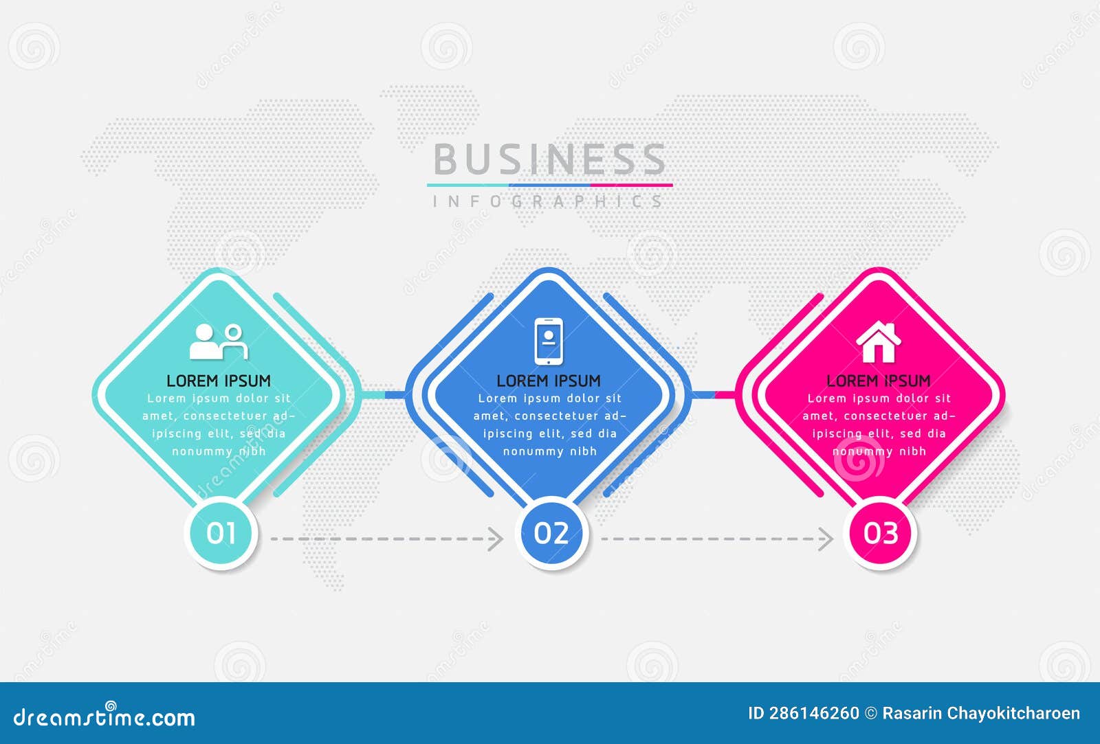 Vector Business Presentation Connecting Steps Infographic Template ...