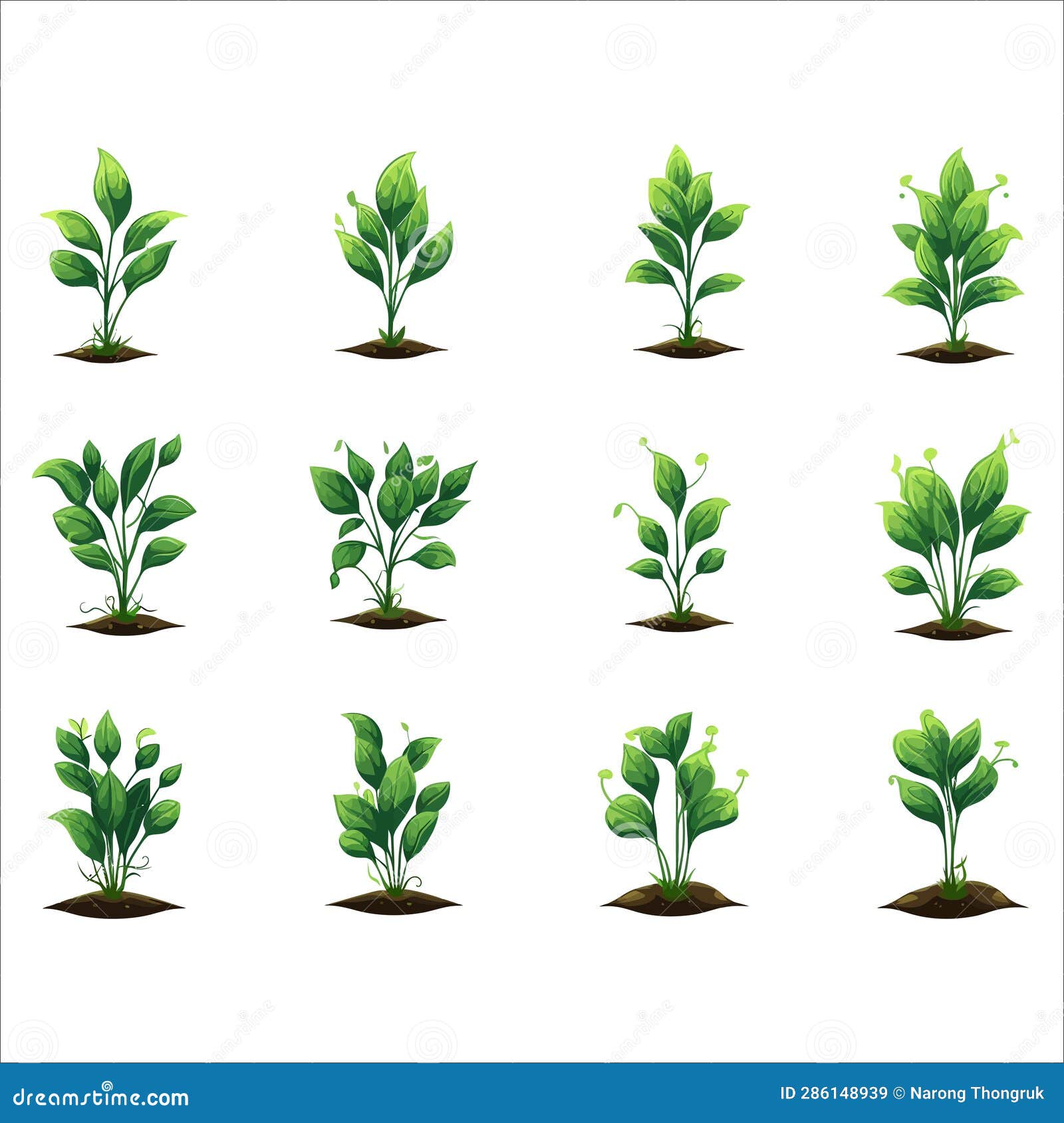 Seedling Icon Isolated on White Background. Vector Illustrations Stock ...