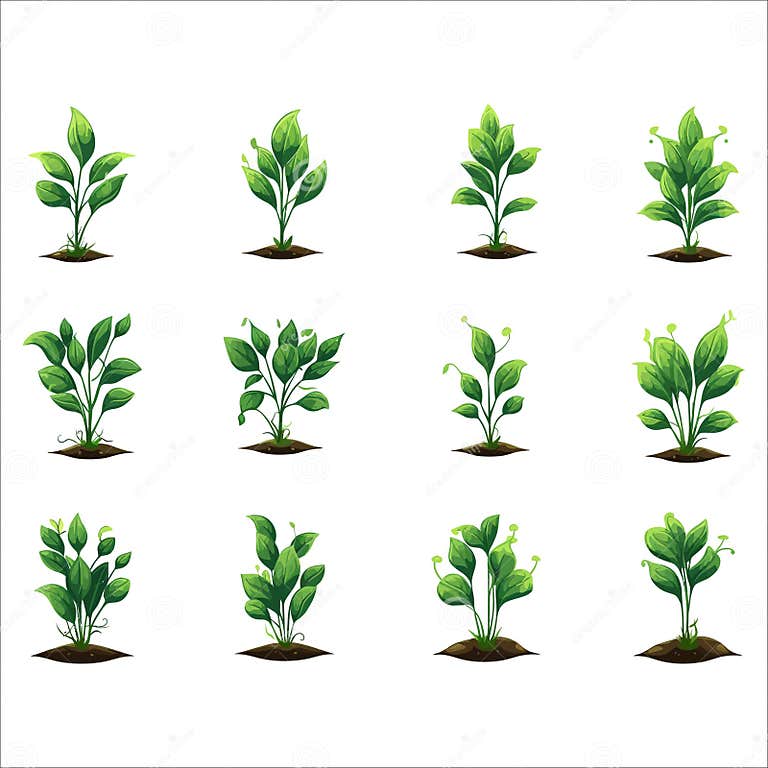 Seedling Icon Isolated on White Background. Vector Illustrations Stock ...