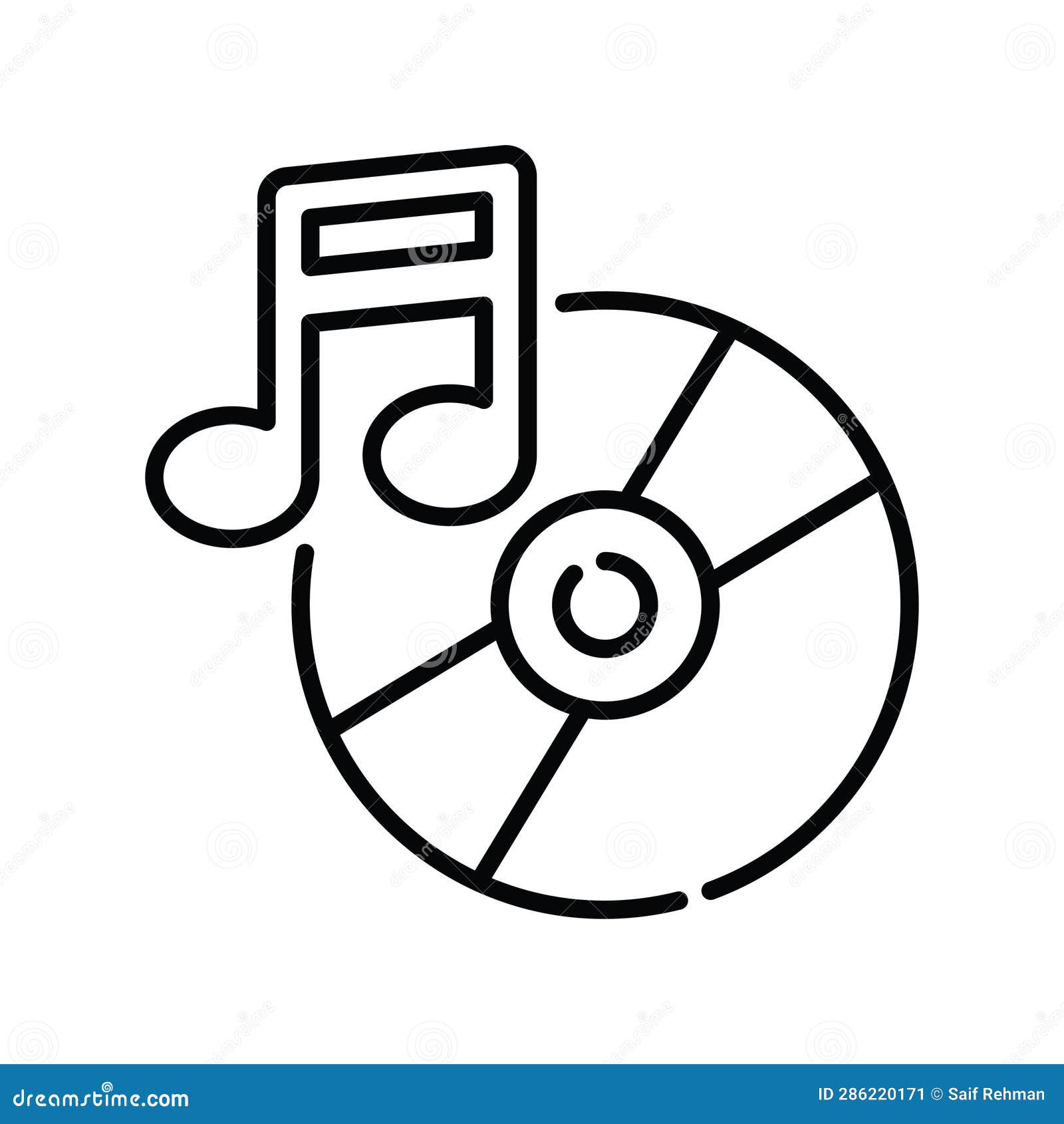 Music Vector Outline Icon Style Illustration. EPS 10 File Stock Vector ...