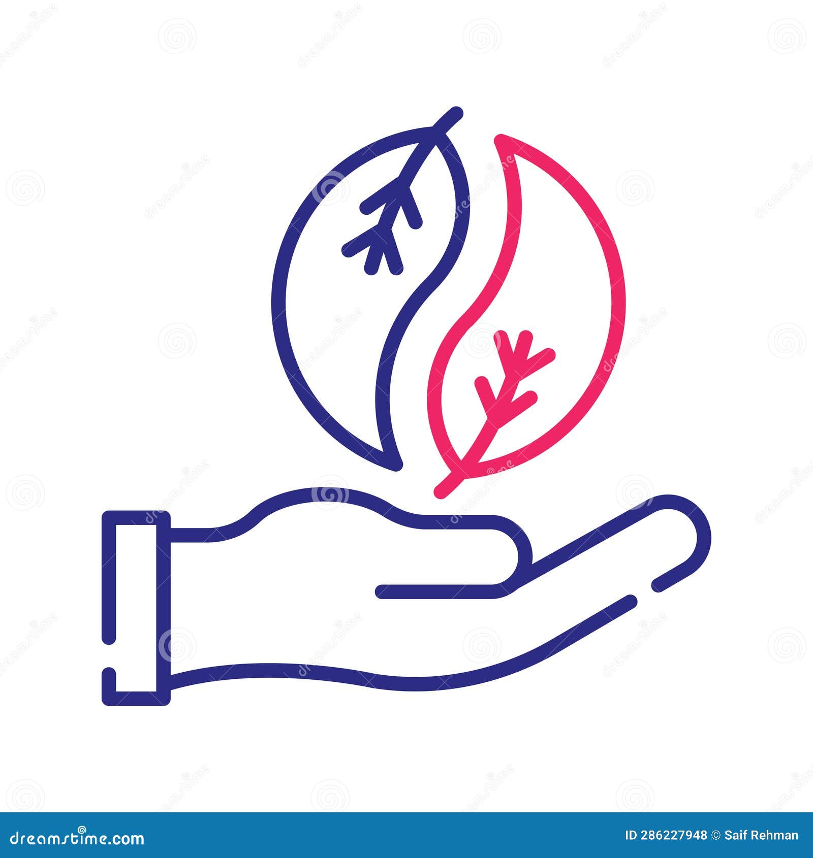 Bio Vector Two Color Lines Icon Style Illustration. EPS 10 File Stock ...