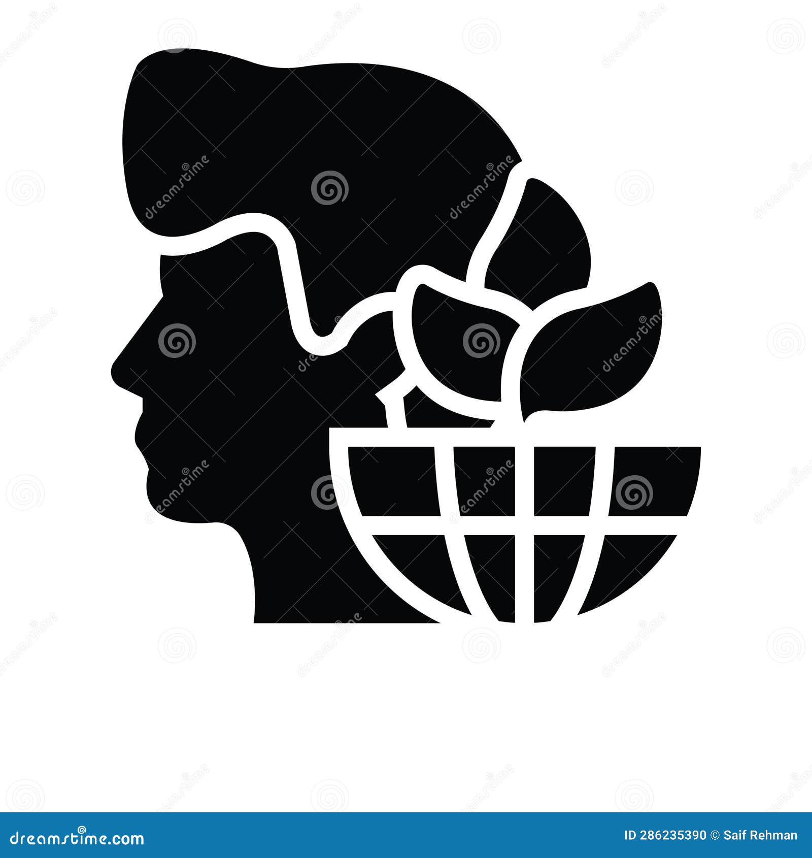 Green Thinking Vector Solid Icon Style Illustration. EPS 10 File Stock ...