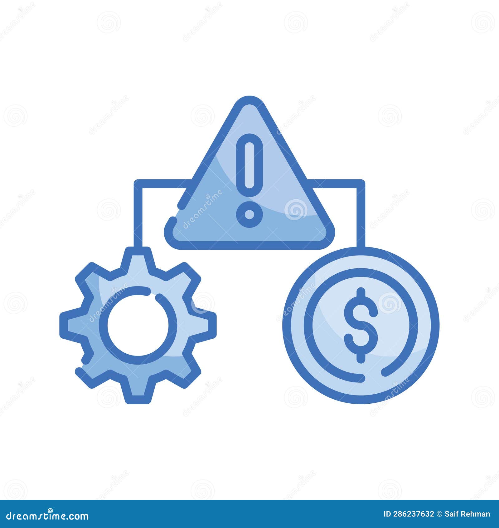 Risk Management Vector Blue Series Icon Style Illustration. EPS 10 File ...