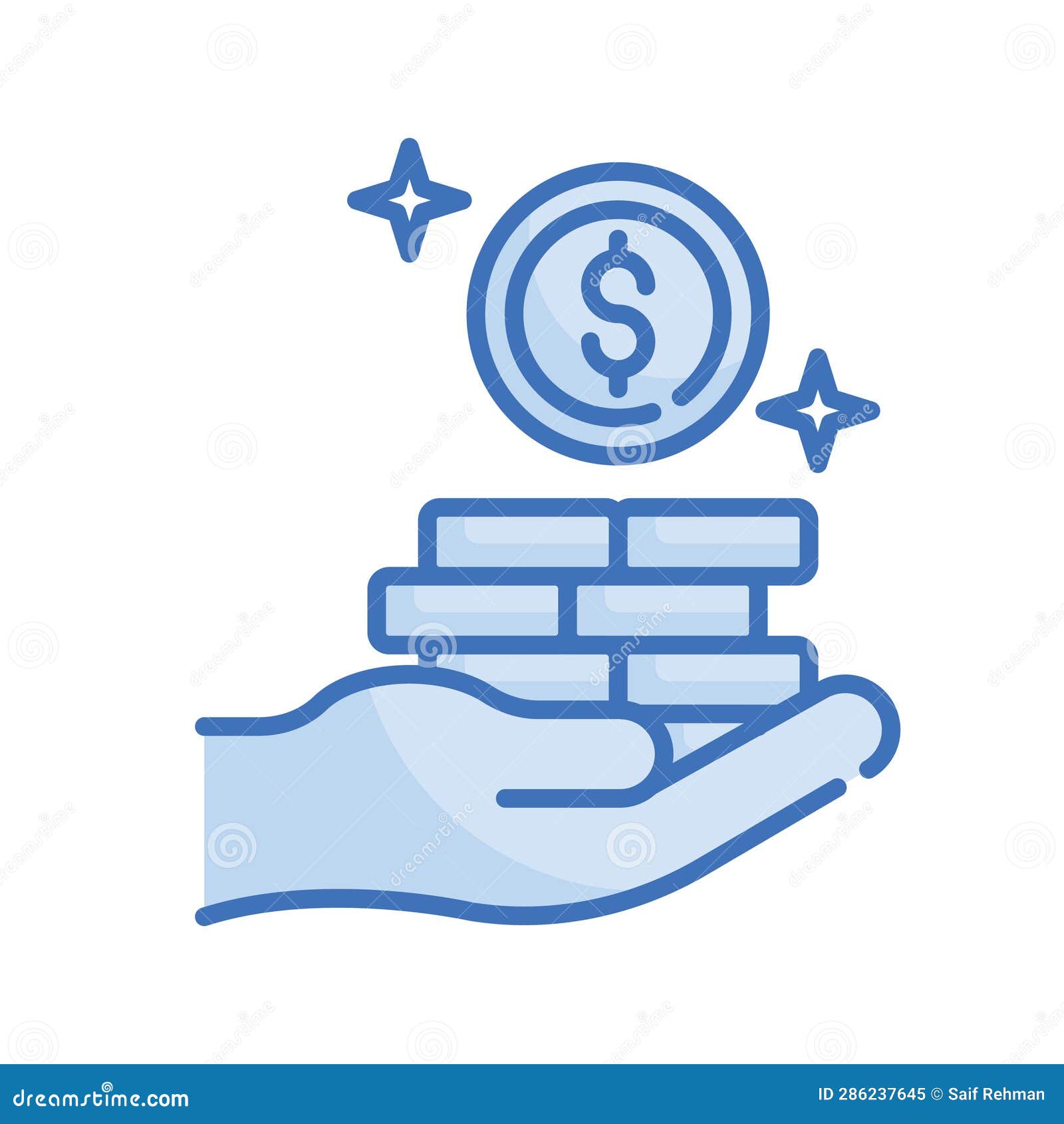 Savings Vector Blue Series Icon Style Illustration. EPS 10 File Stock ...