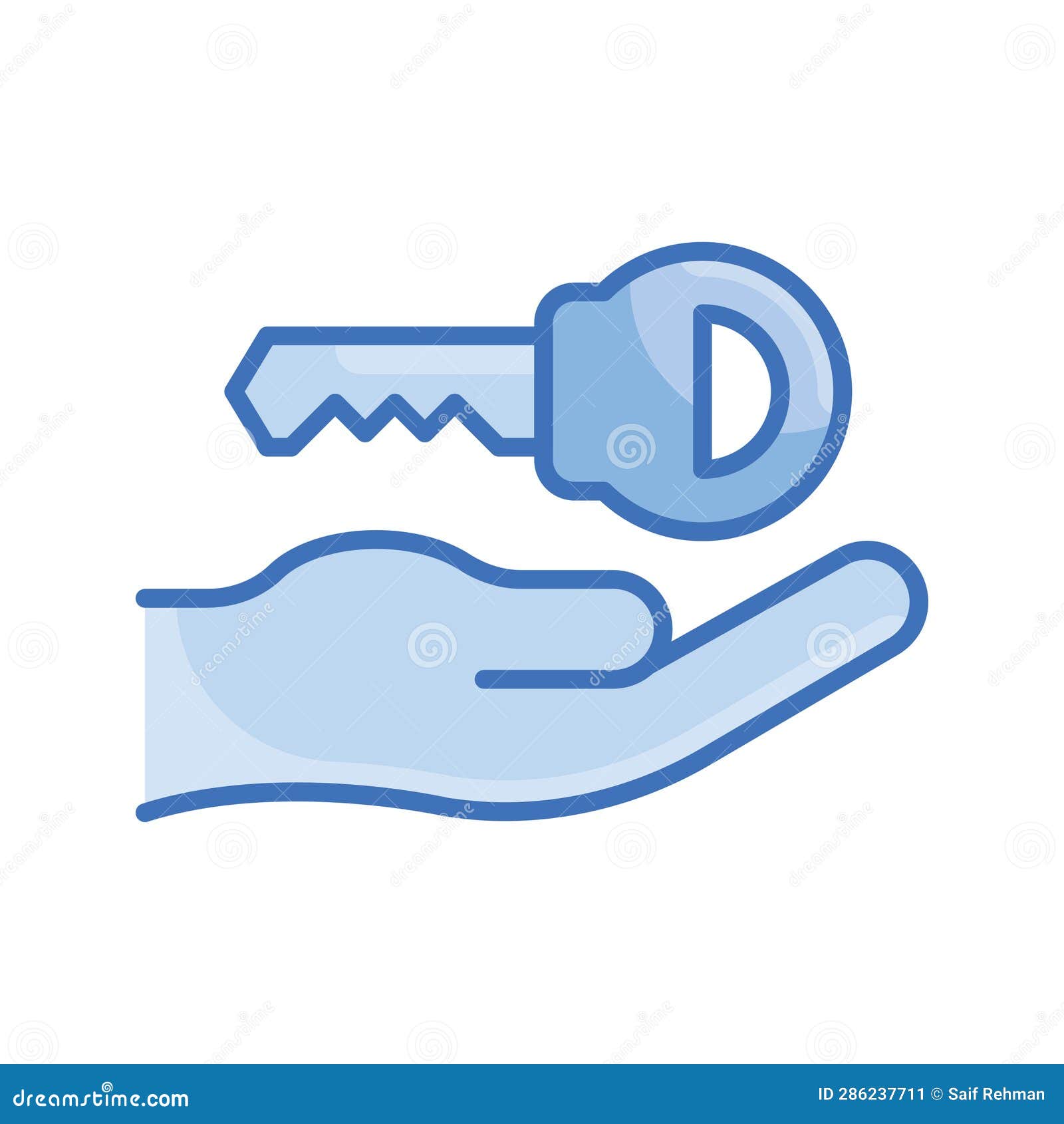Key To Success Vector Blue Series Icon Style Illustration. EPS 10 File ...
