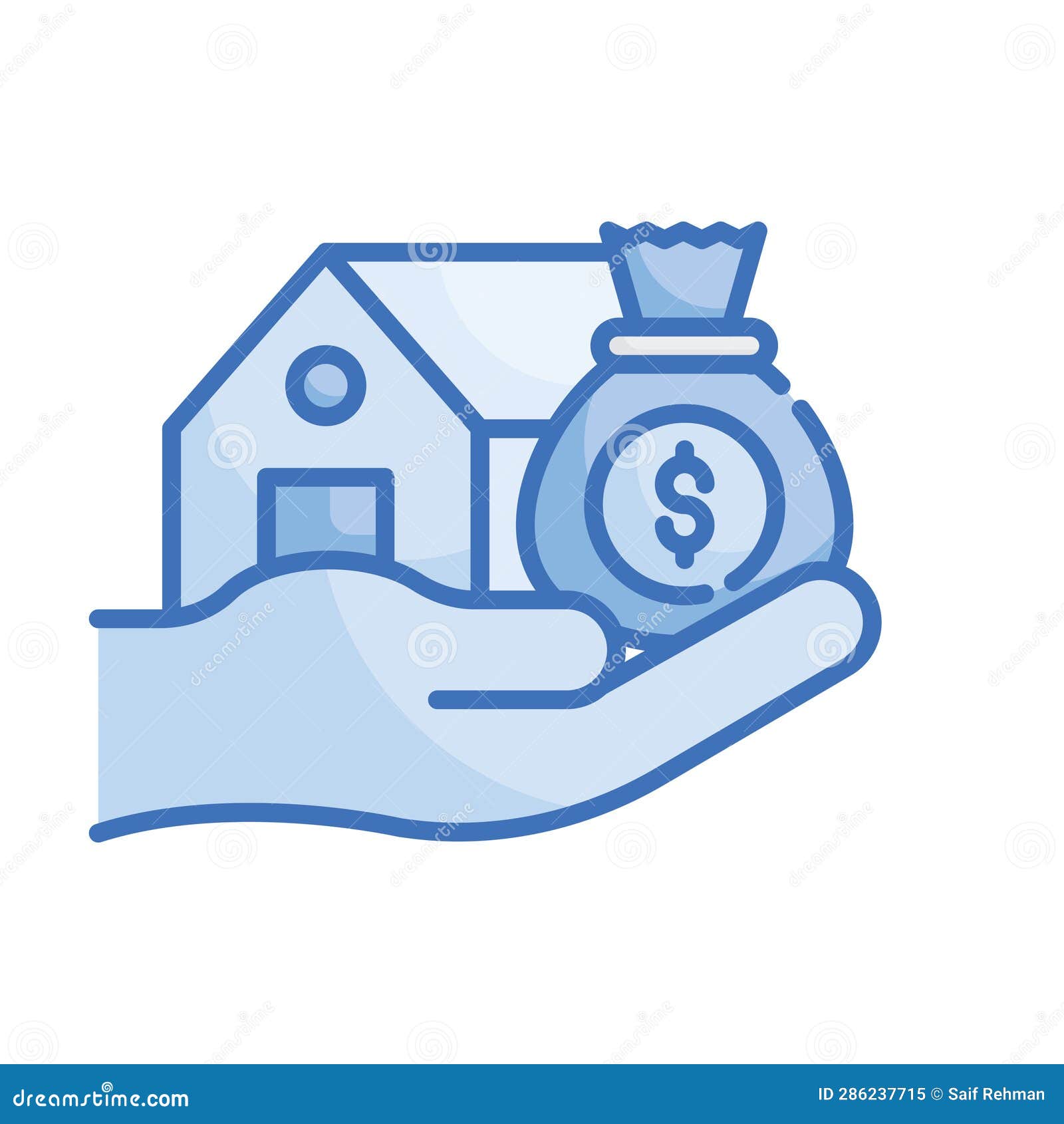 Home Loan Vector Blue Series Icon Style Illustration. EPS 10 File Stock ...