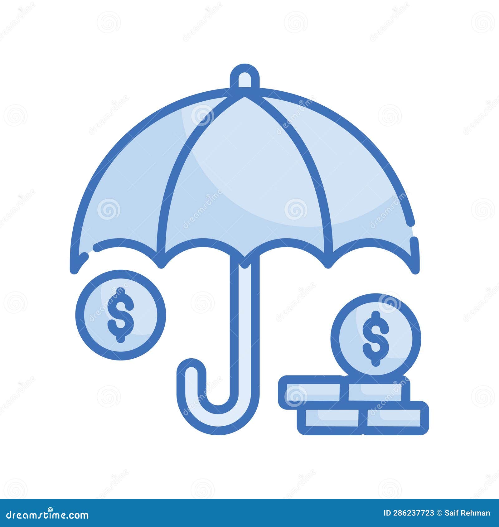 Business Protection Vector Blue Series Icon Style Illustration. EPS 10 ...