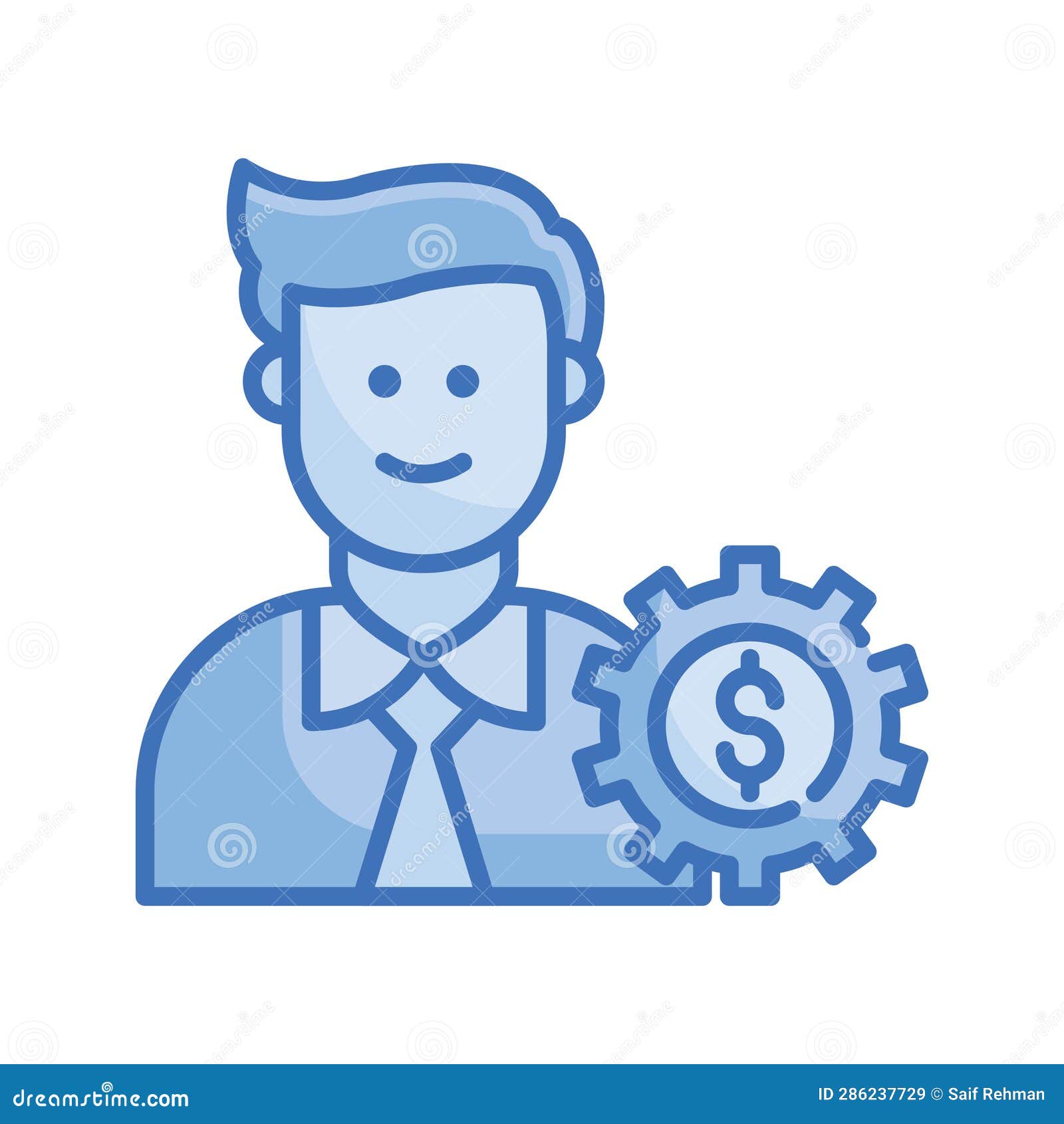 Account Manager Vector Blue Series Icon Style Illustration. EPS 10 File ...