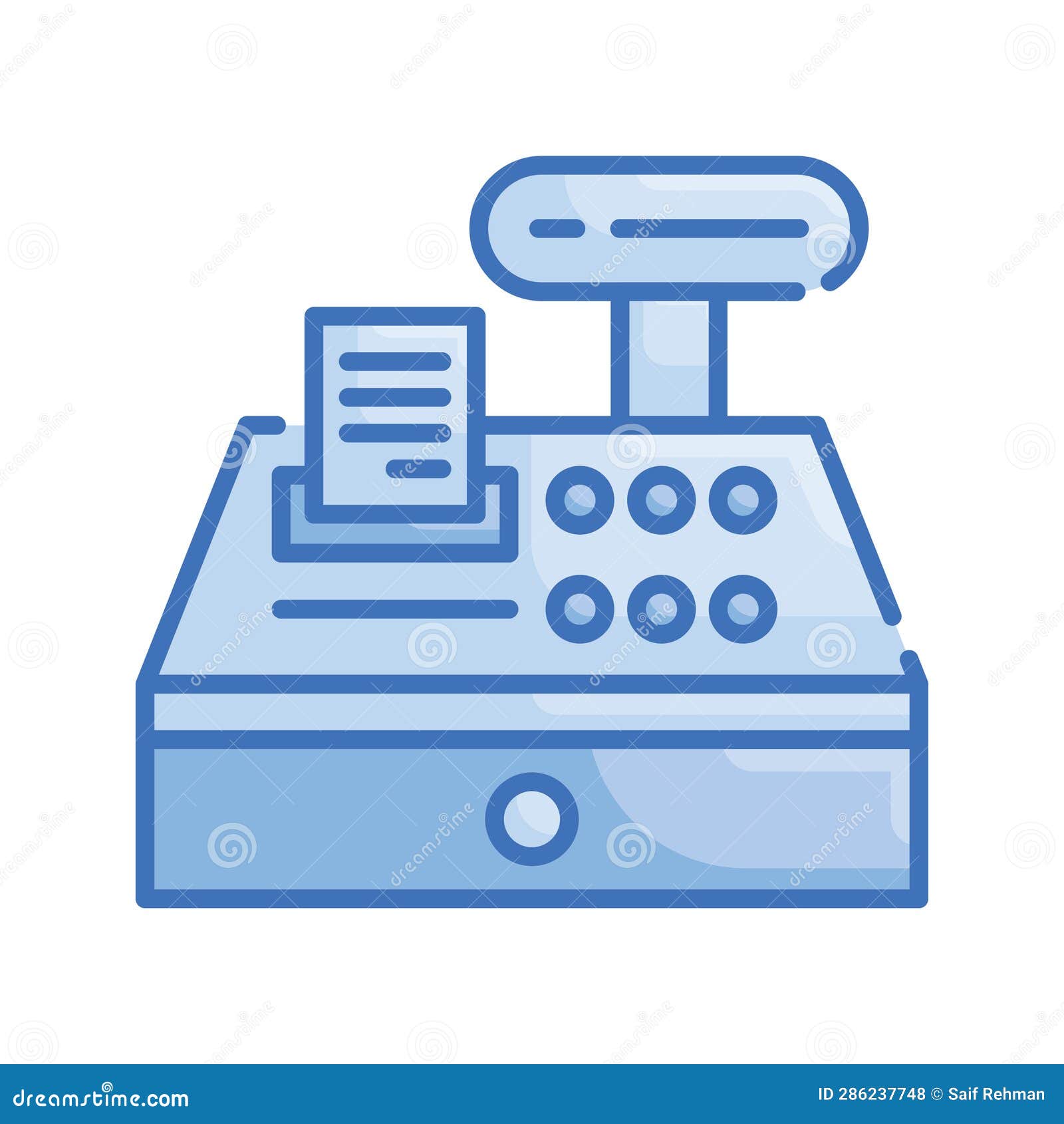 Payment Machine Vector Blue Series Icon Style Illustration. EPS 10 File ...