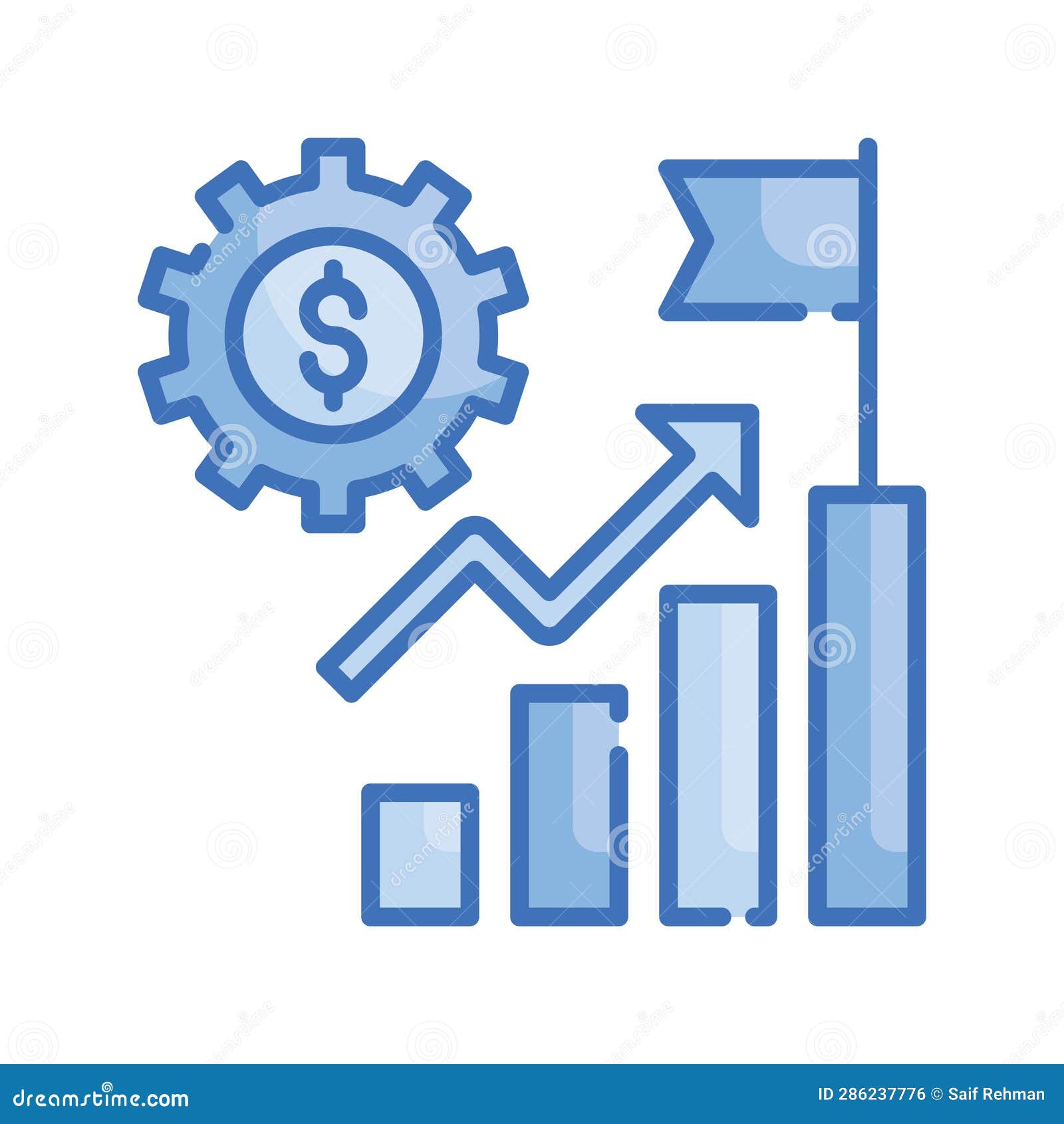 Finance Development Vector Blue Series Icon Style Illustration. EPS 10 ...