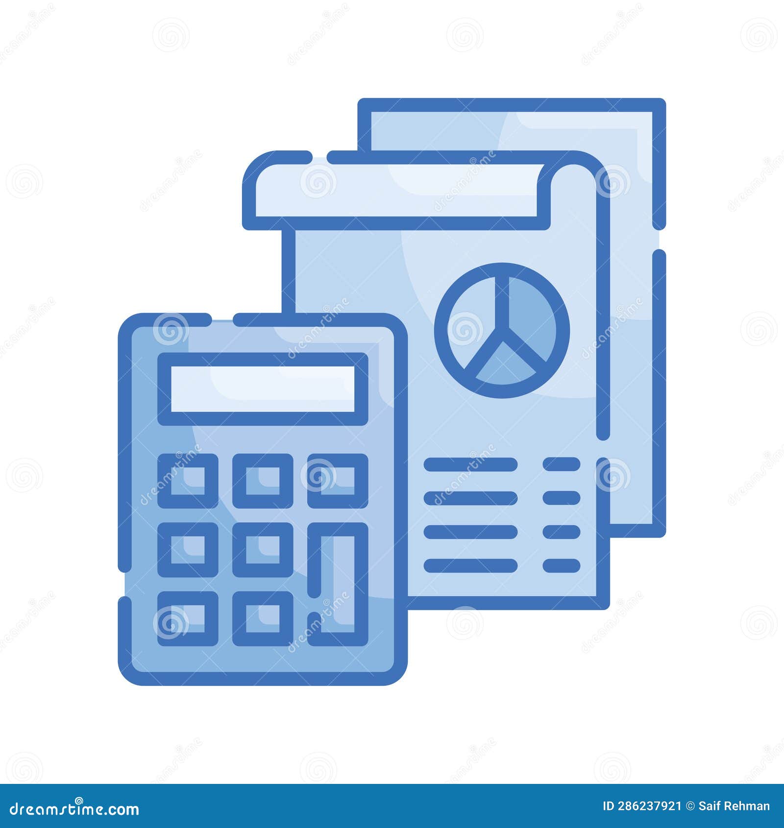 Accounting Vector Blue Series Icon Style Illustration. EPS 10 File ...