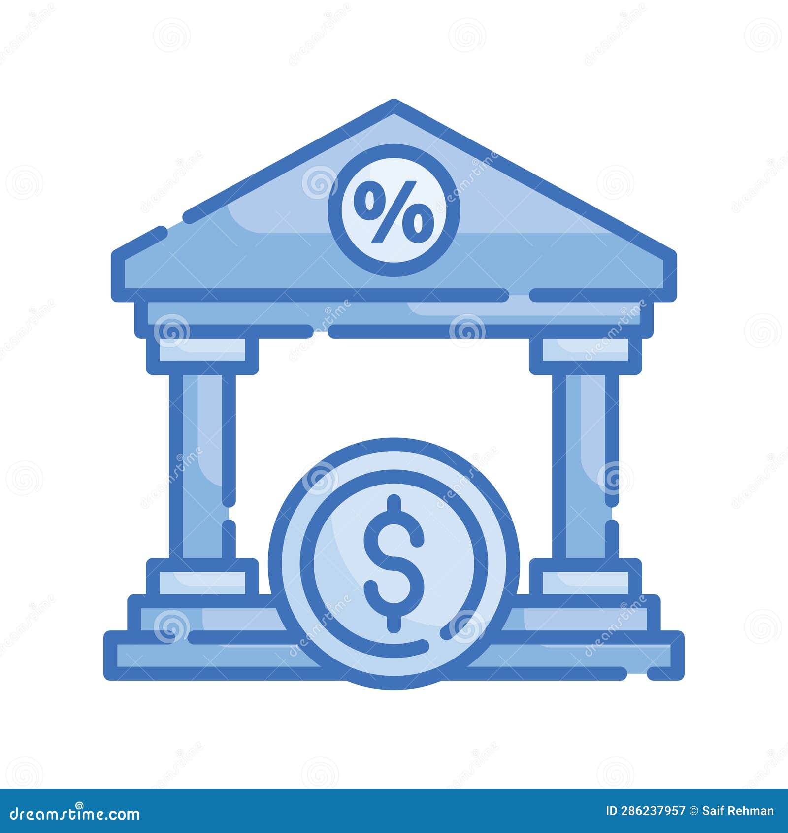 Loan Management Vector Blue Series Icon Style Illustration. EPS 10 File ...