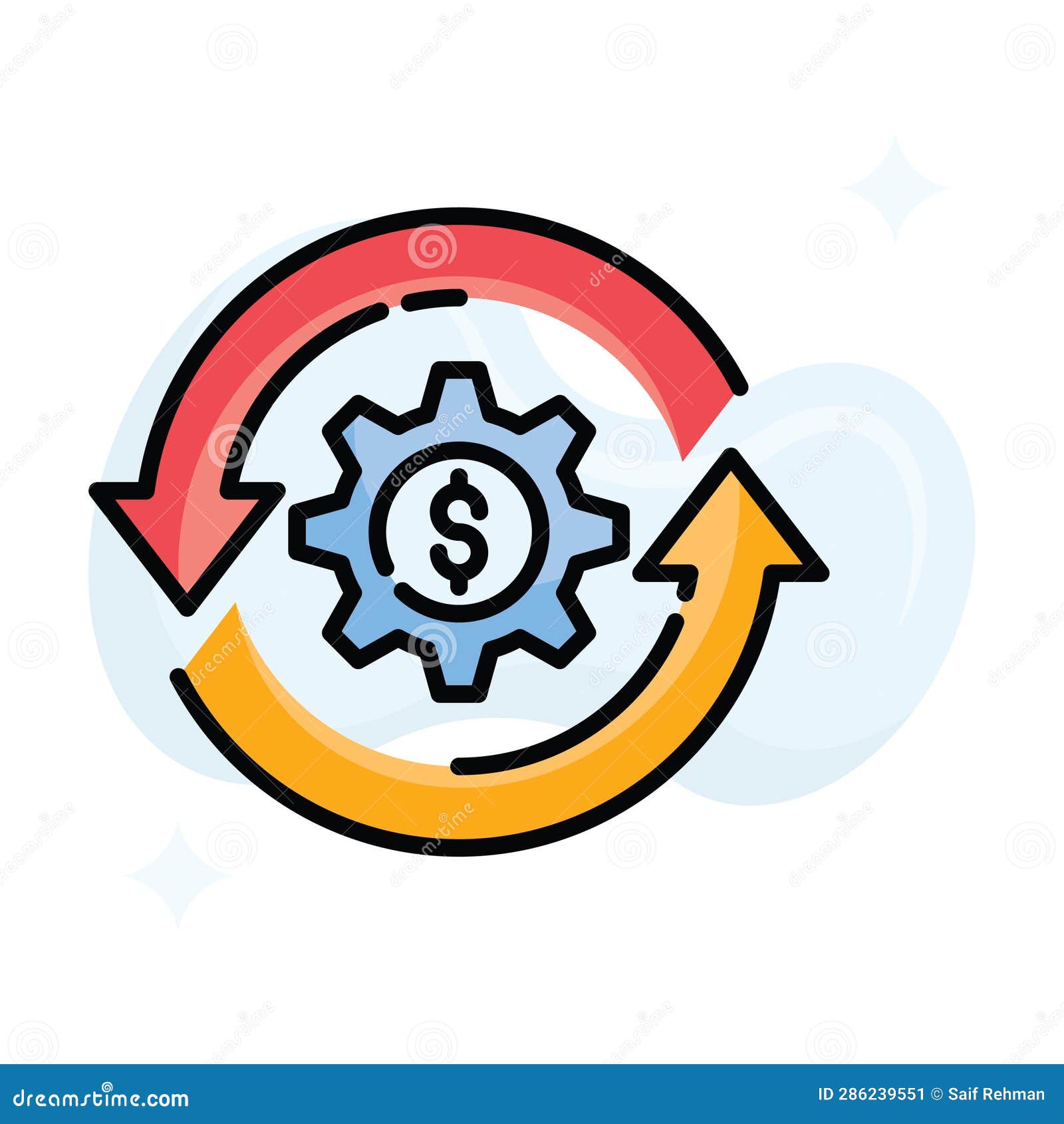 Money Management Vector Fill Outline Icon Style Illustration. EPS 10 ...