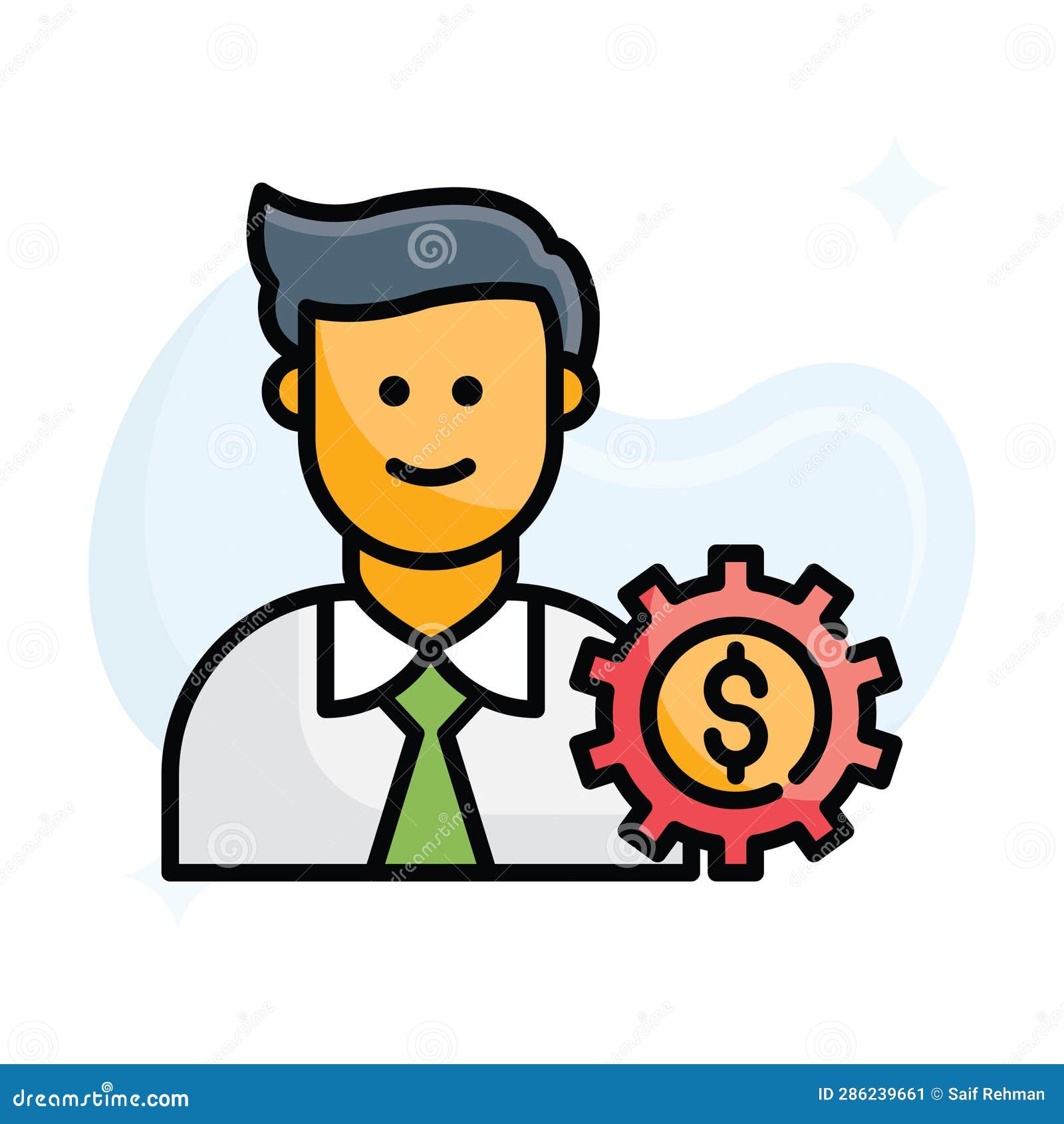 Account Manager Vector Filled Outline Icon Style Illustration. EPS 10 ...