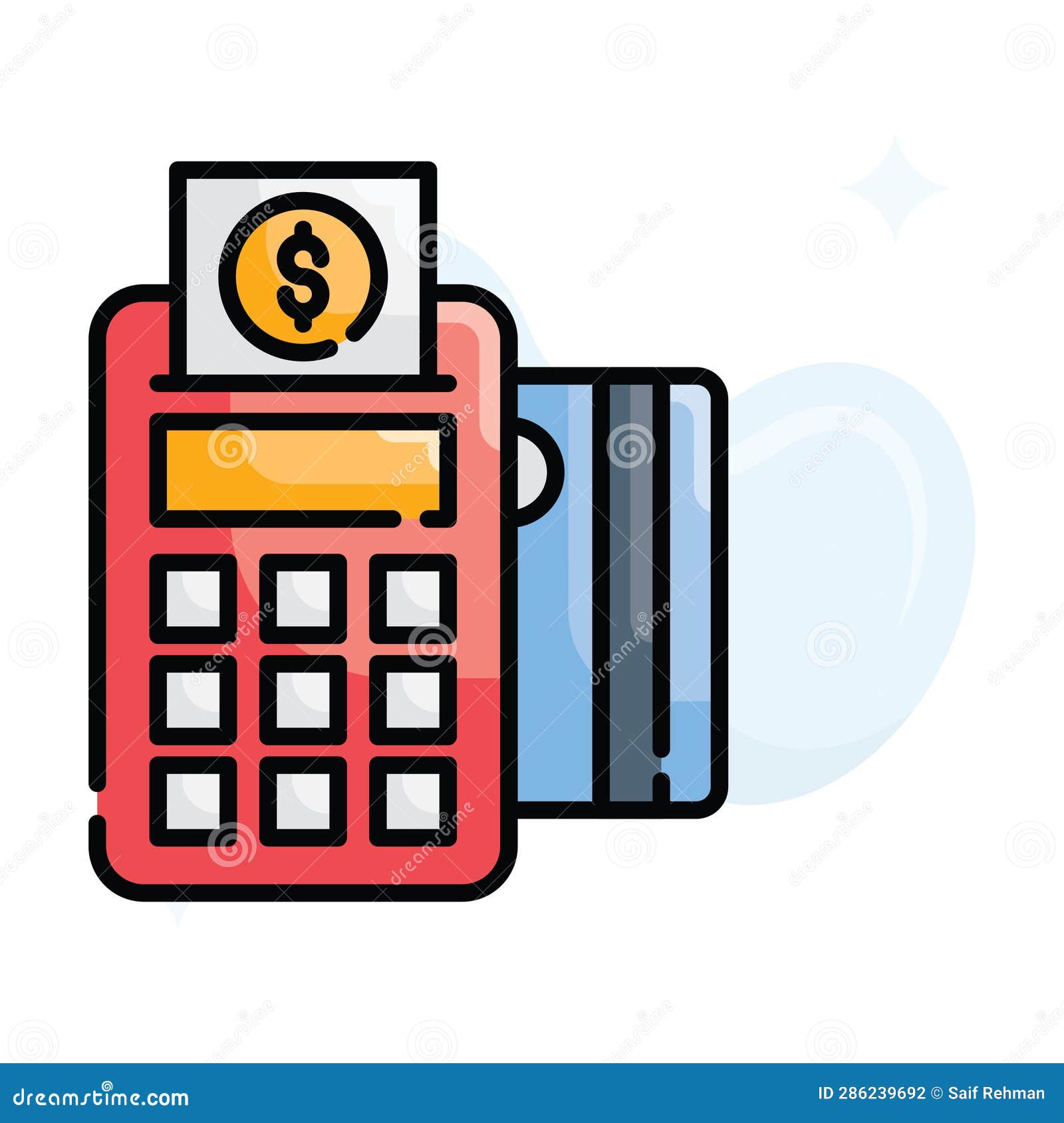 Atm Payment Vector Filled Outline Icon Style Illustration. EPS 10 File ...