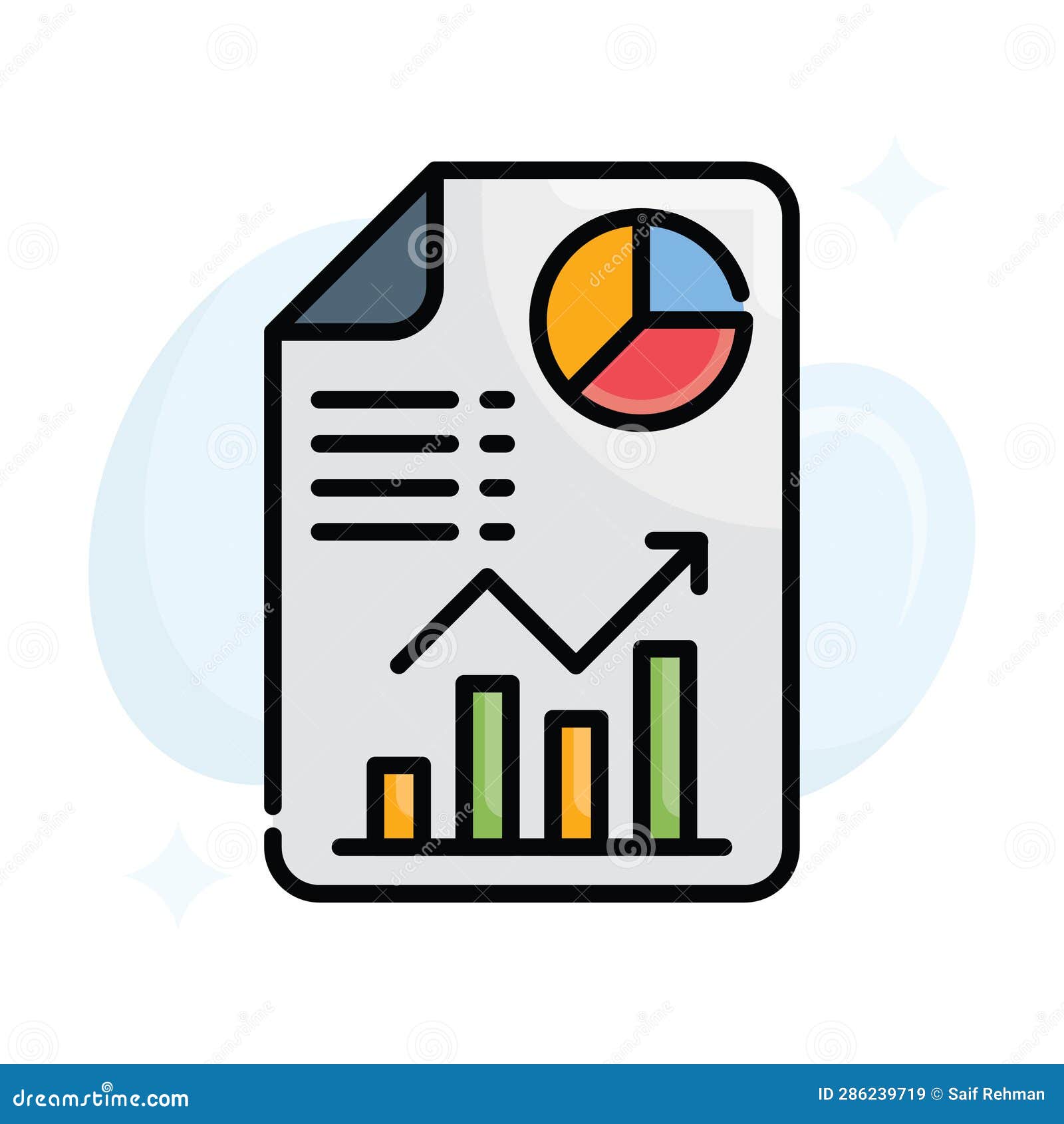 Statistical Evaluation Vector Filled Outline Icon Style Illustration ...