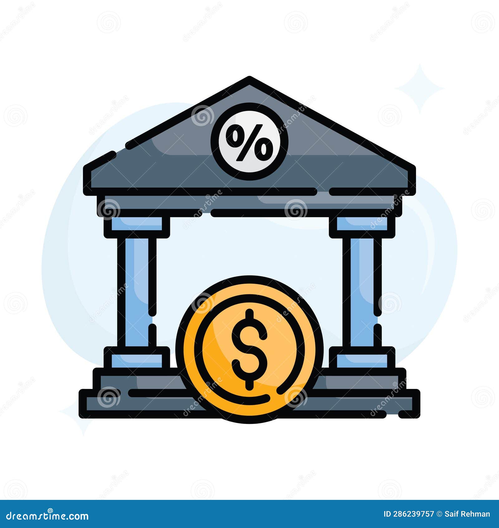 Loan Management Vector Filled Outline Icon Style Illustration. EPS 10 ...