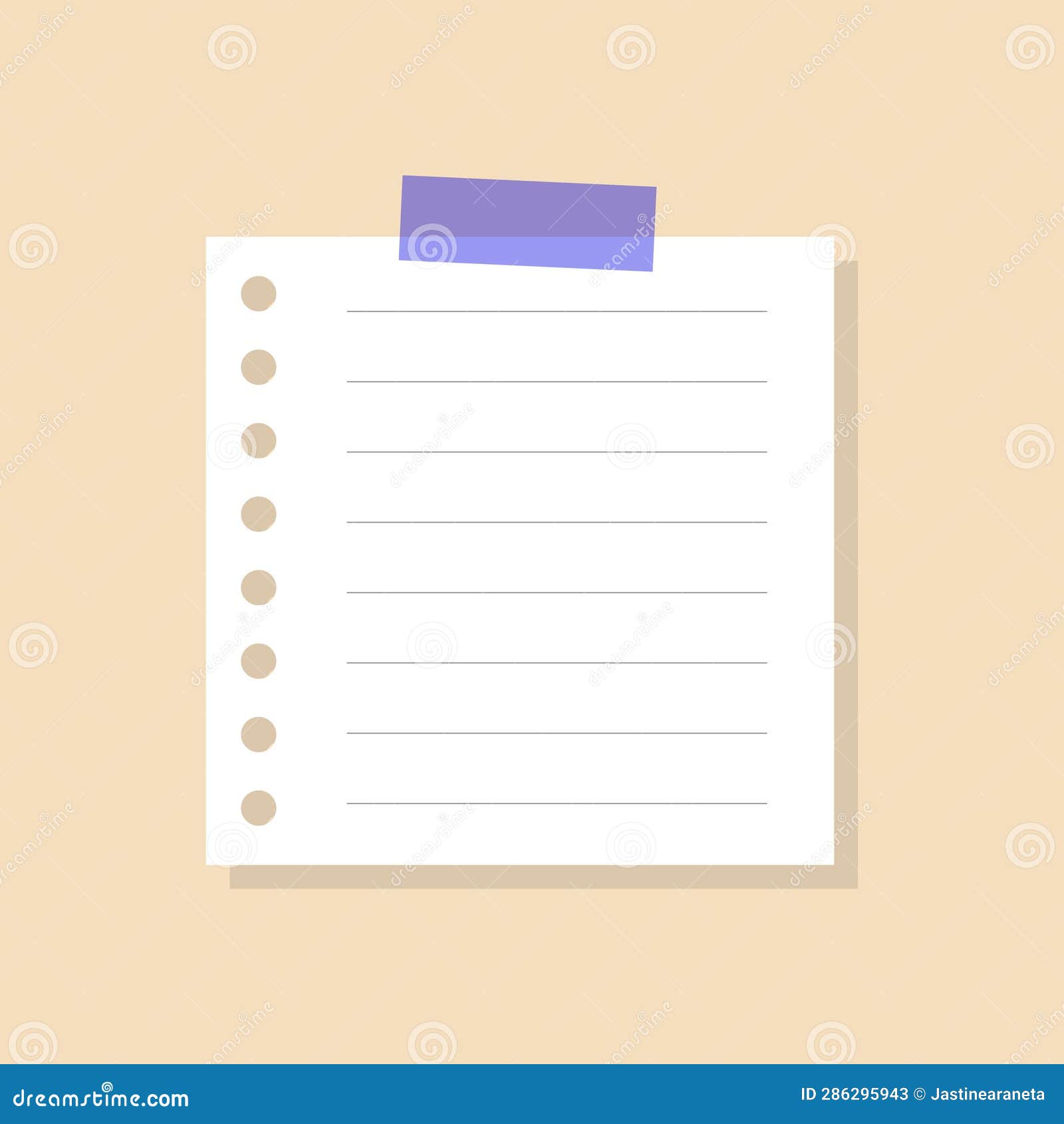 Notebook Pages For Notes And Collection Of Sticker Vector Illustration ...
