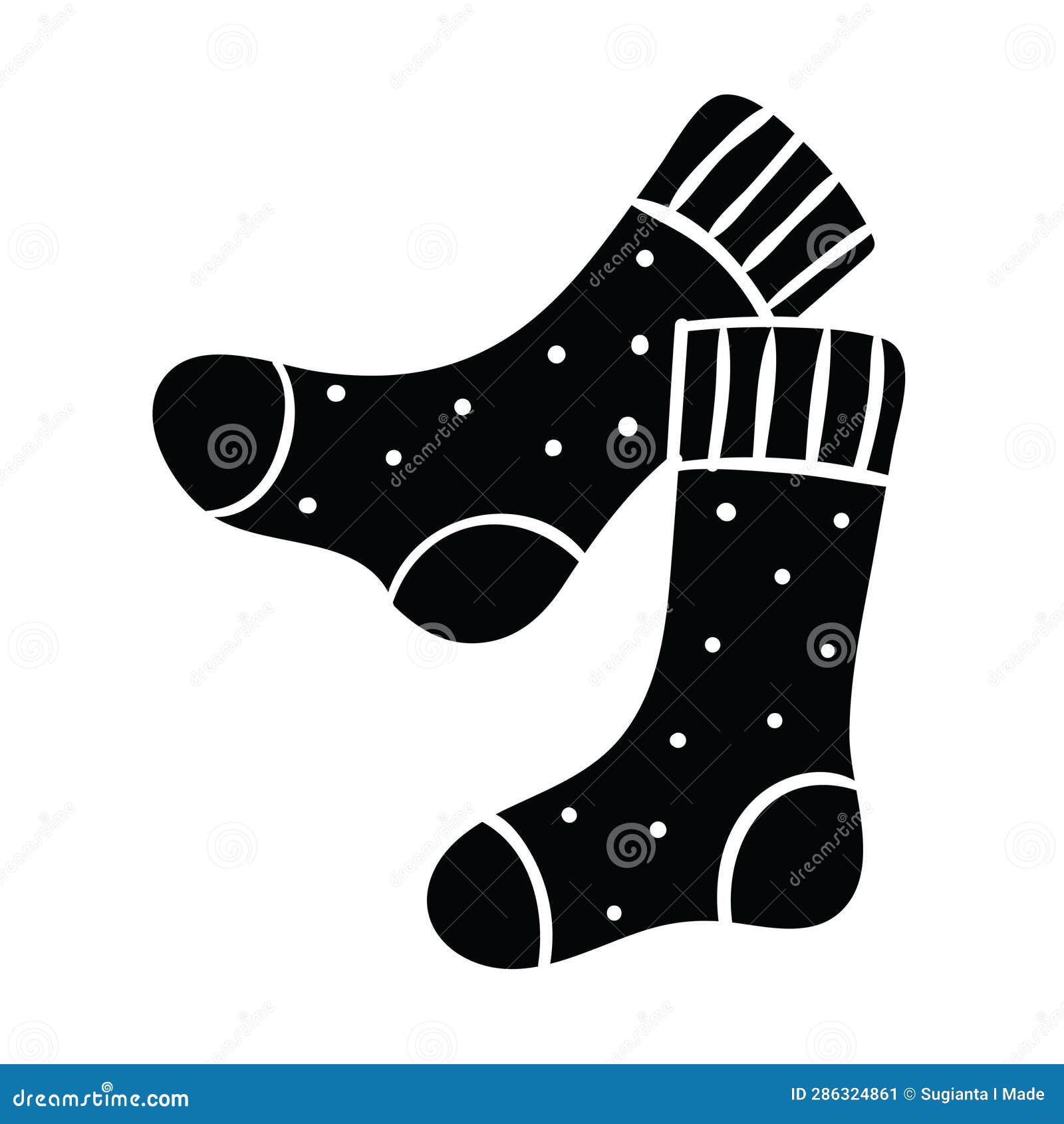 Socks icon vector stock vector. Illustration of outline - 286324861