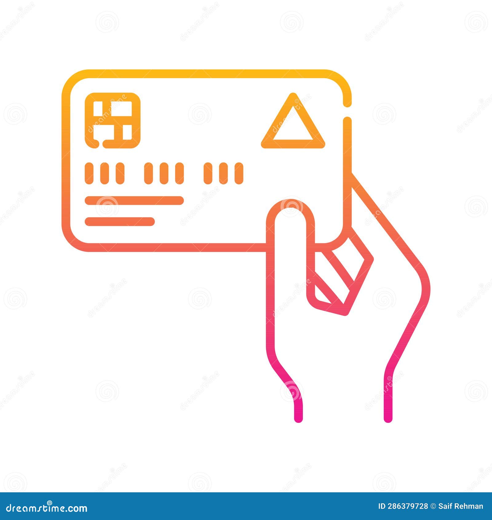 Credit Card Payment Vector Gradient Icon Style Illustration. EPS 10 ...