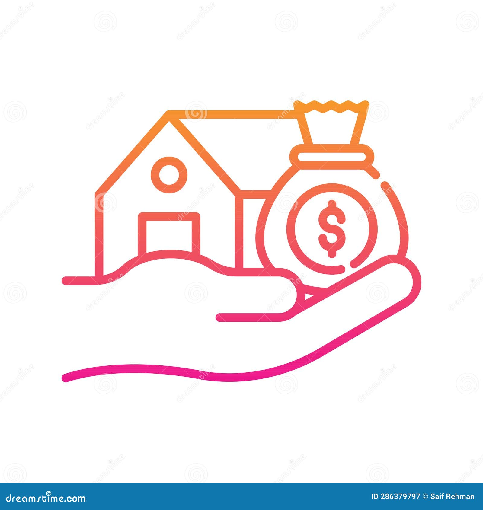 Home Loan Vector Gradient Icon Style Illustration. EPS 10 File Stock ...