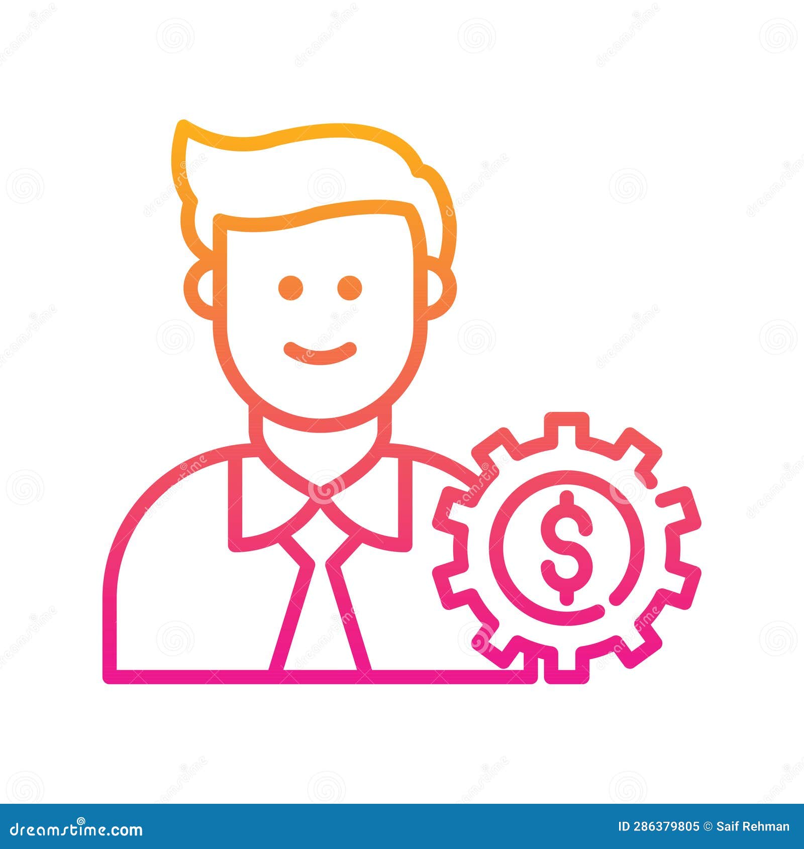 Account Manager Vector Gradient Icon Style Illustration. EPS 10 File ...