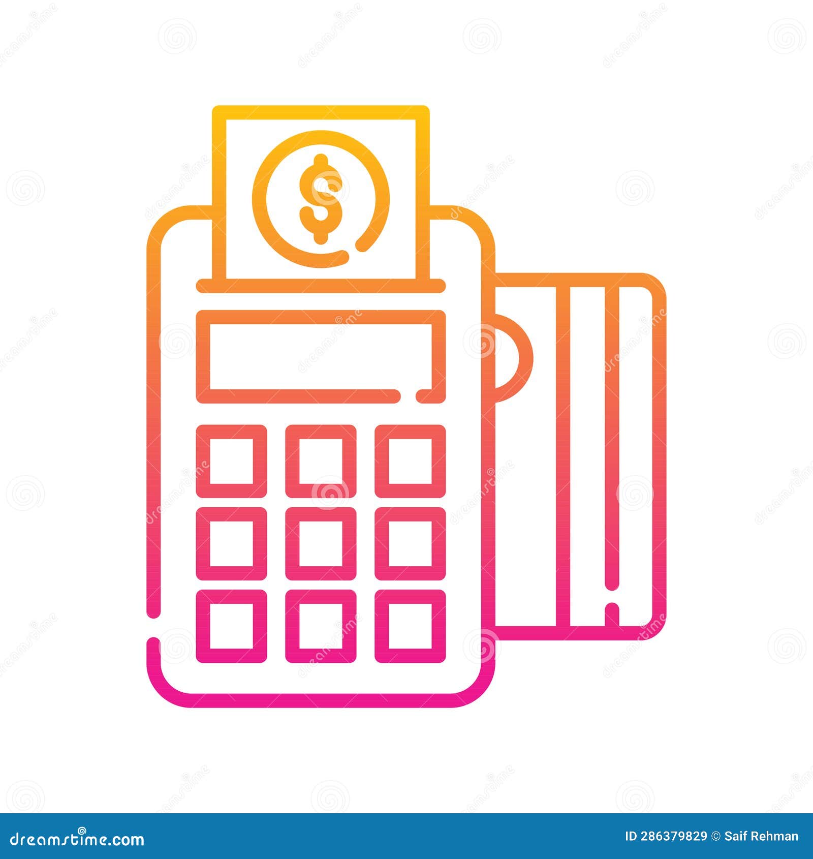 Atm Payment Vector Gradient Icon Style Illustration. EPS 10 File Stock ...