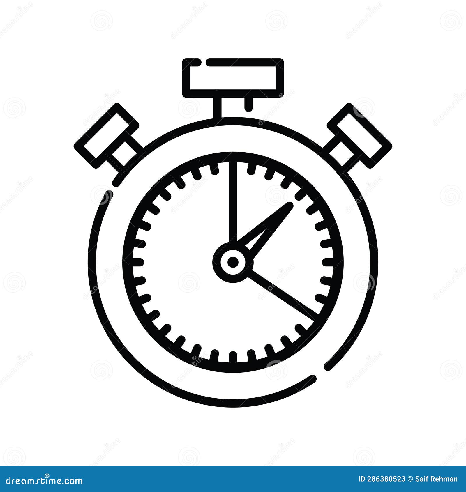 Stopwatch Vector Outline Icon Style Illustration. EPS 10 File Stock ...