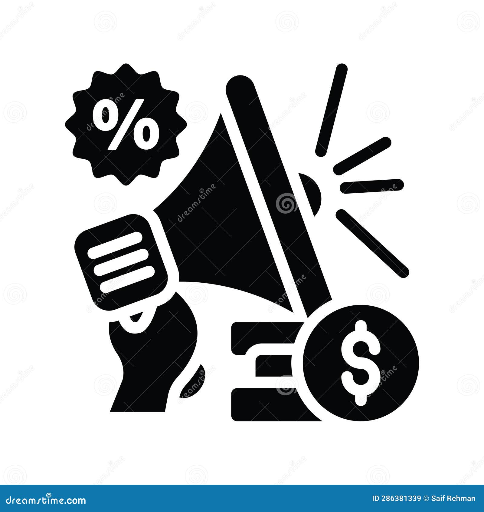 Tax Promotion Vector Solid Icon Style Illustration. EPS 10 File Stock ...