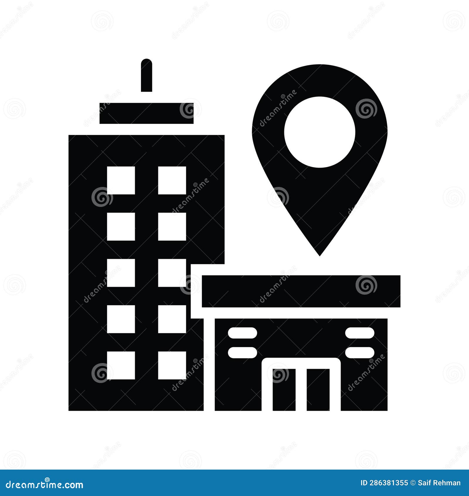 Business Location Vector Solid Icon Style Illustration. EPS 10 File ...