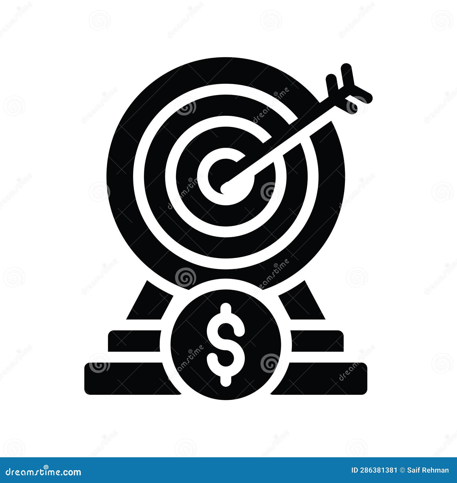 Financial Goal Vector Solid Icon Style Illustration. EPS 10 File Stock ...